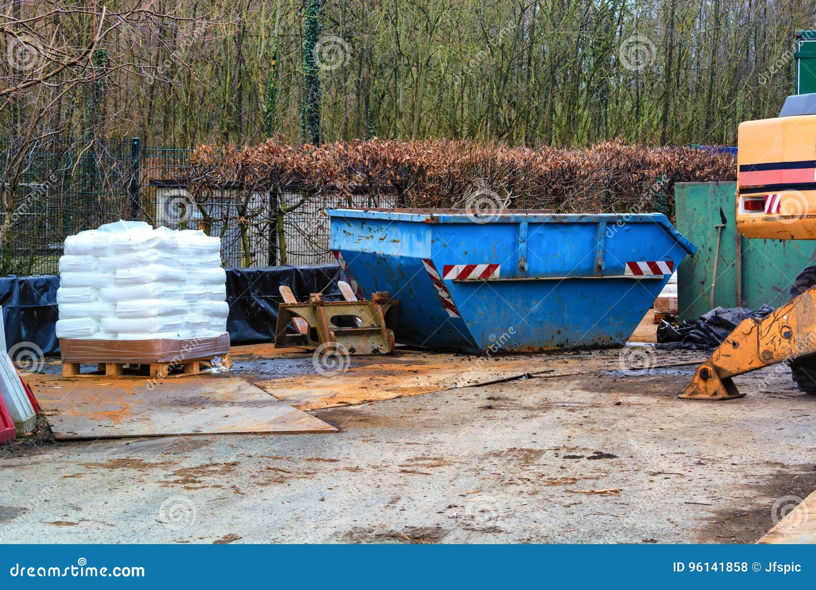 Building Materials and Objects on a Construction Site. Stock Photo ...
