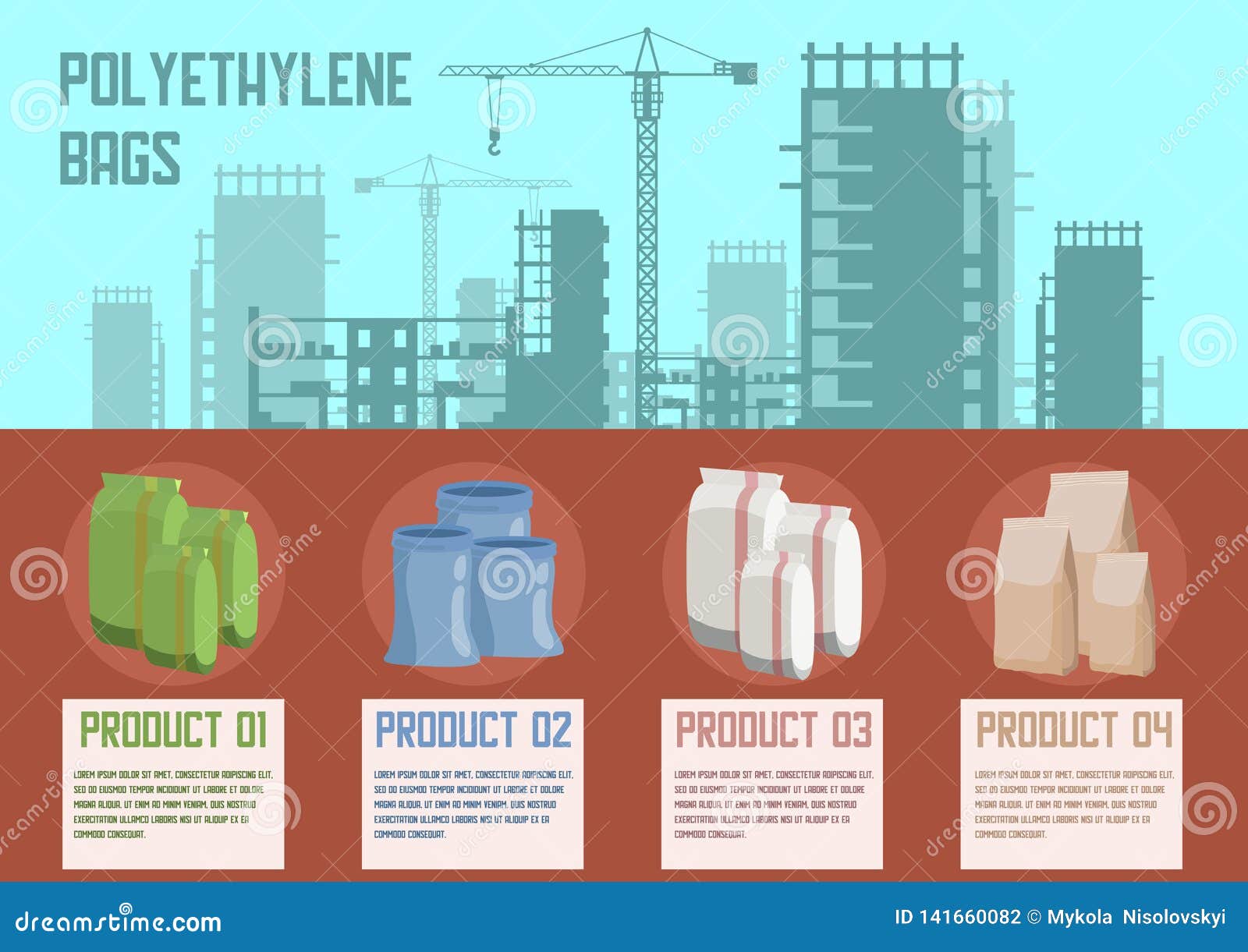 Building Materials Packaging Flat Vector Banner Stock Vector ...