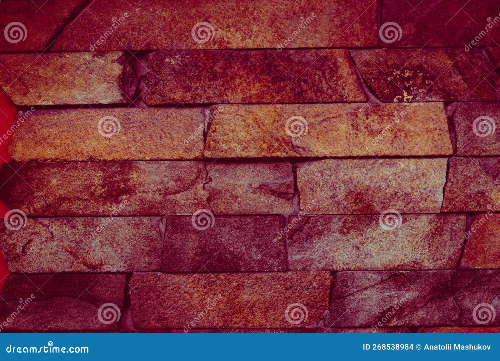 Decorative Cladding with Colored Ceramic Bricks of the Facade of the ...