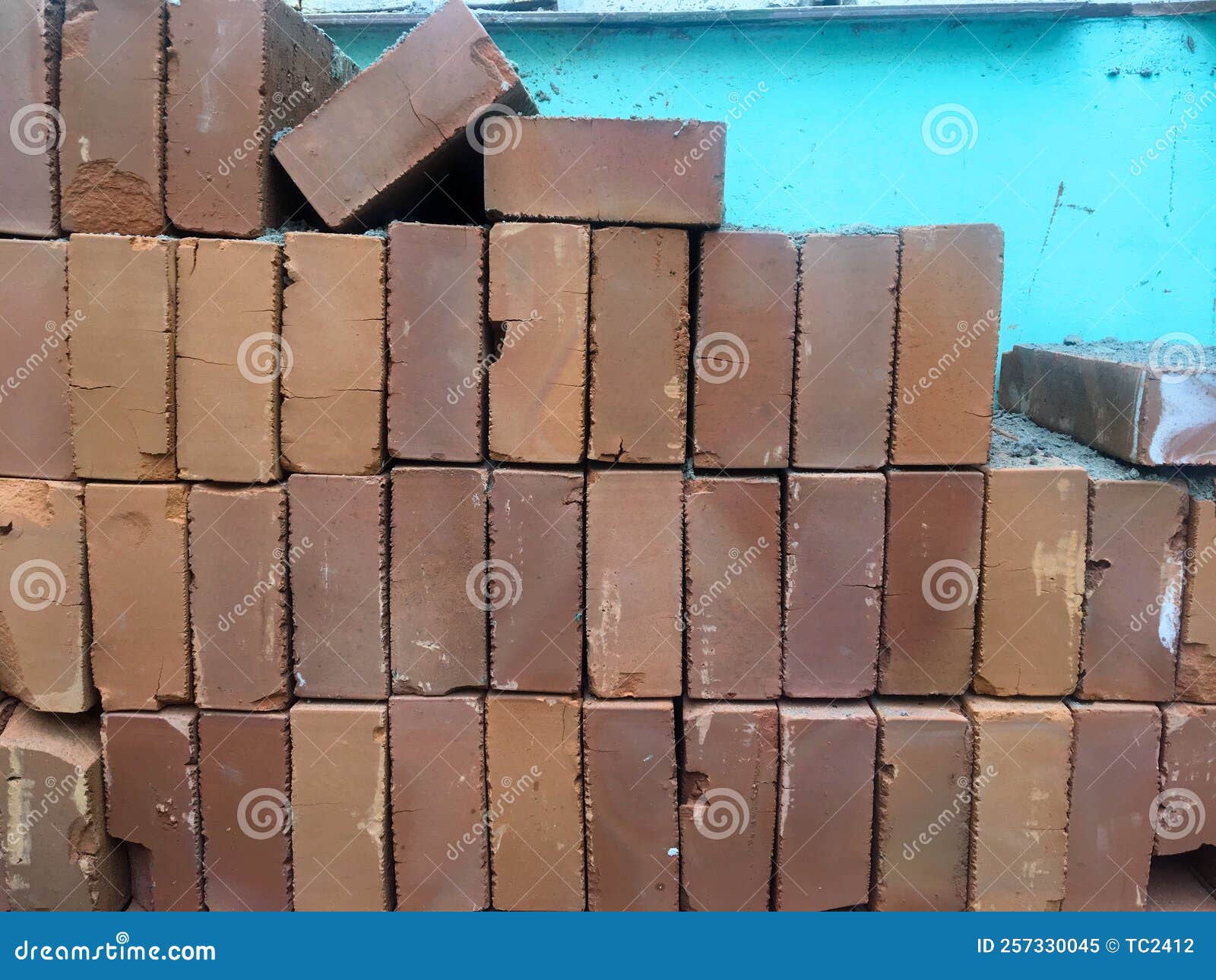 Stacked Bricks for Construction. Architecture Stock Image - Image of ...