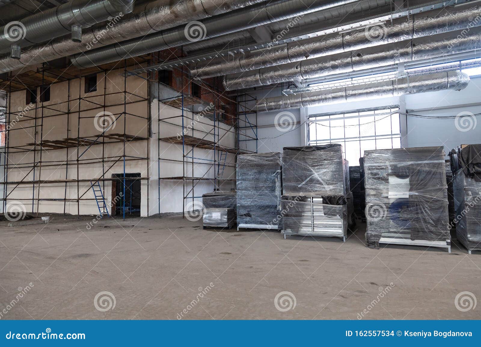 Building Materials Stacked on the Construction Site Stock Photo - Image ...