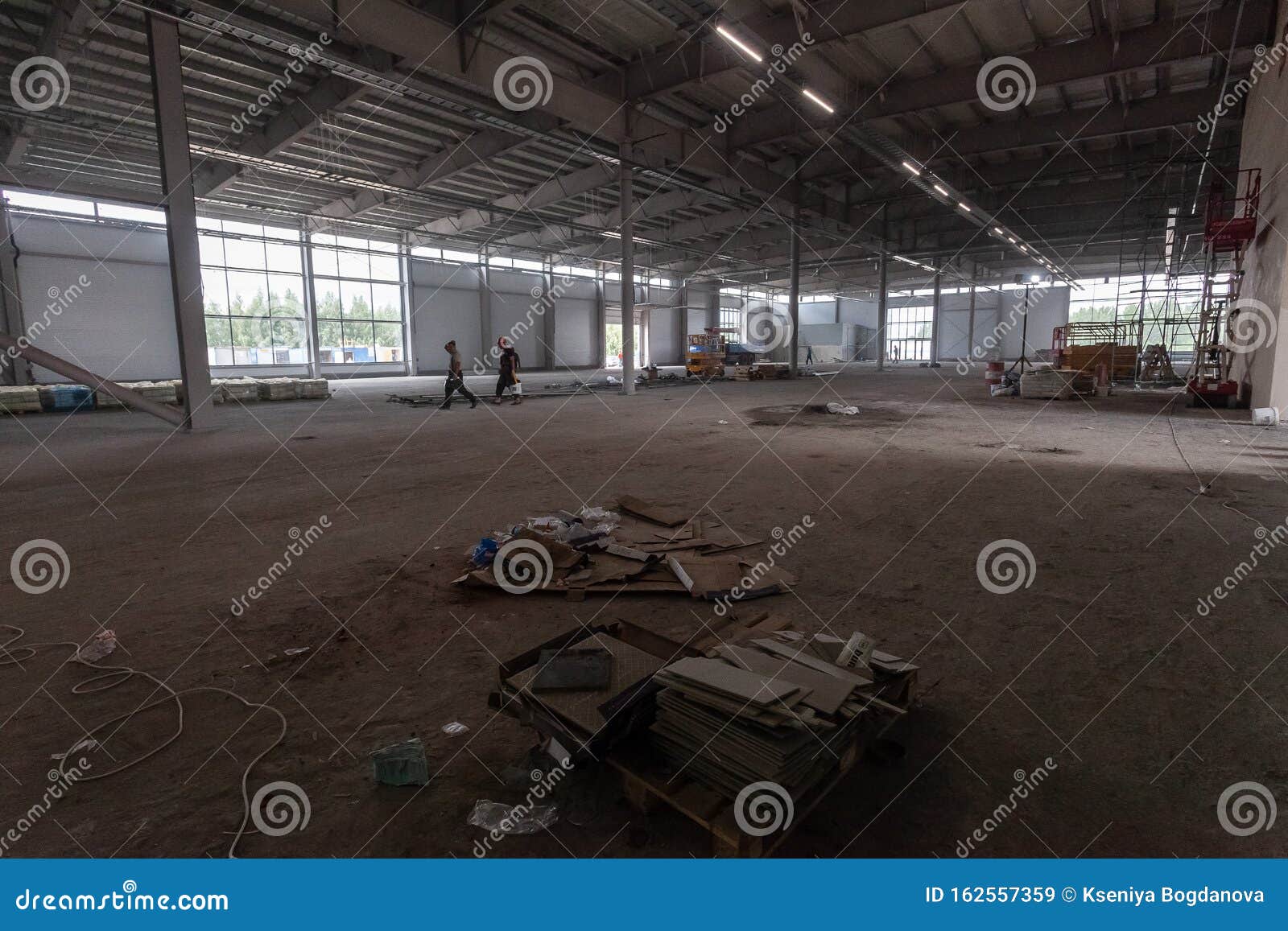 Building Materials Stacked on the Construction Site Editorial Stock ...