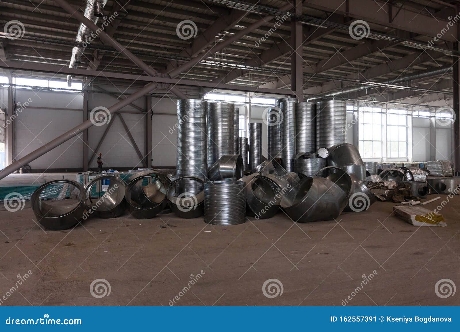 Building Materials Stacked on the Construction Site Stock Image - Image ...