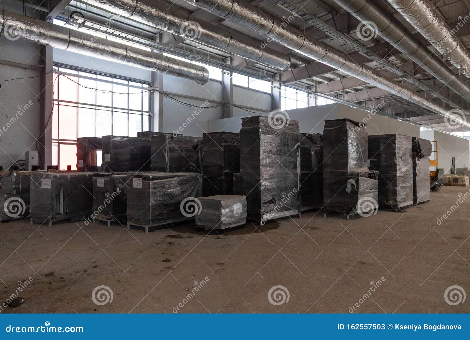 Building Materials Stacked on the Construction Site Stock Image - Image ...
