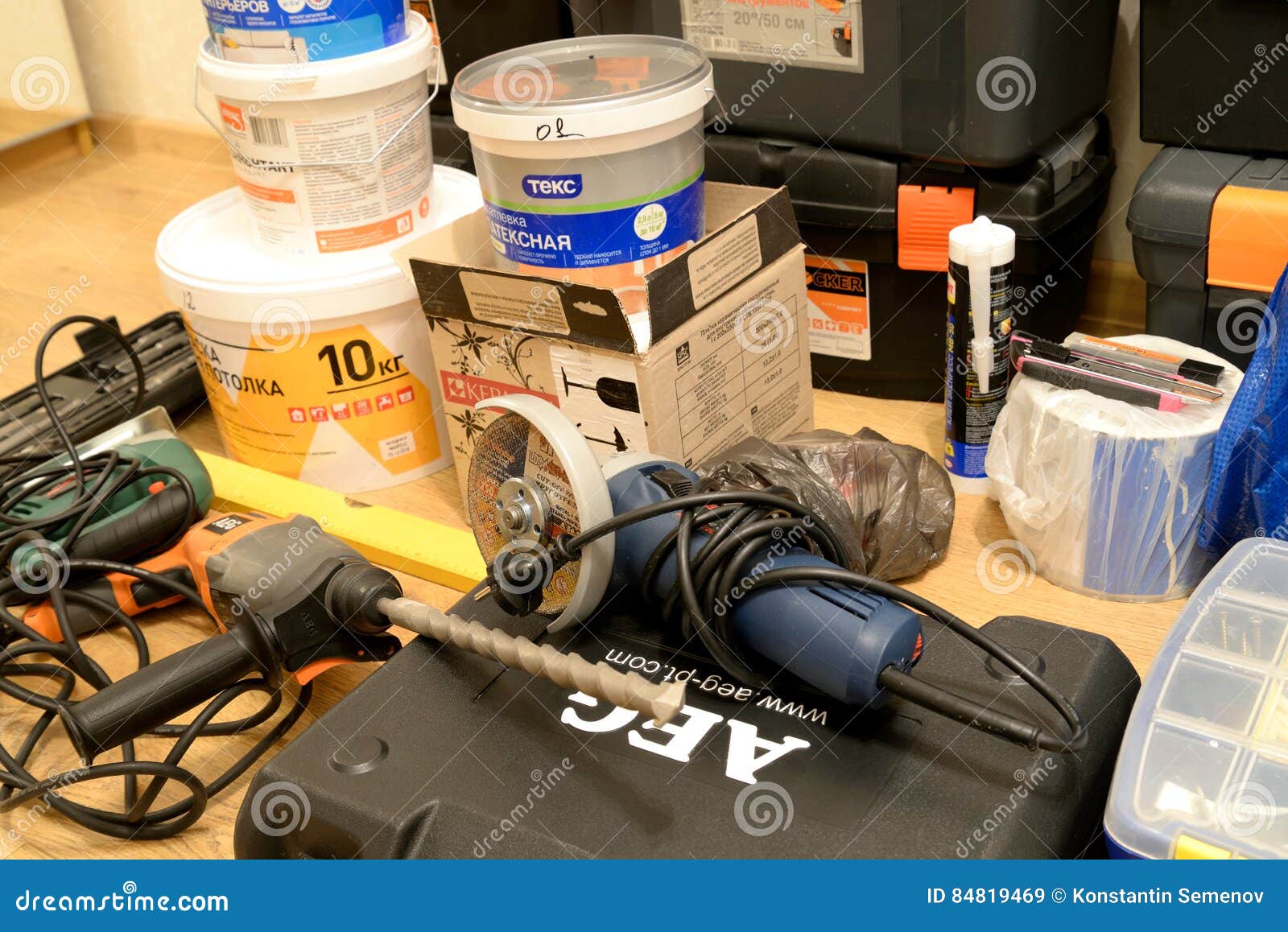 Building Materials and Tools. Editorial Stock Image - Image of home ...