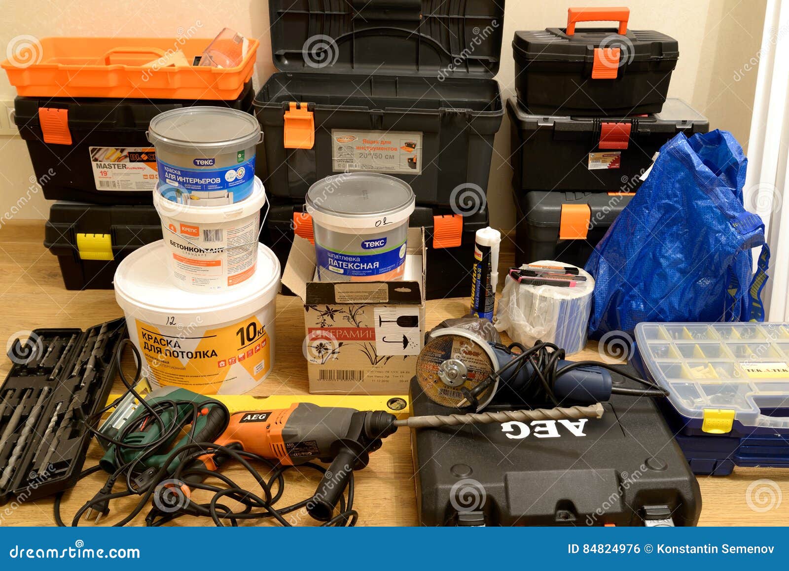 Building Materials and Tools. Editorial Photo - Image of worker, steel ...