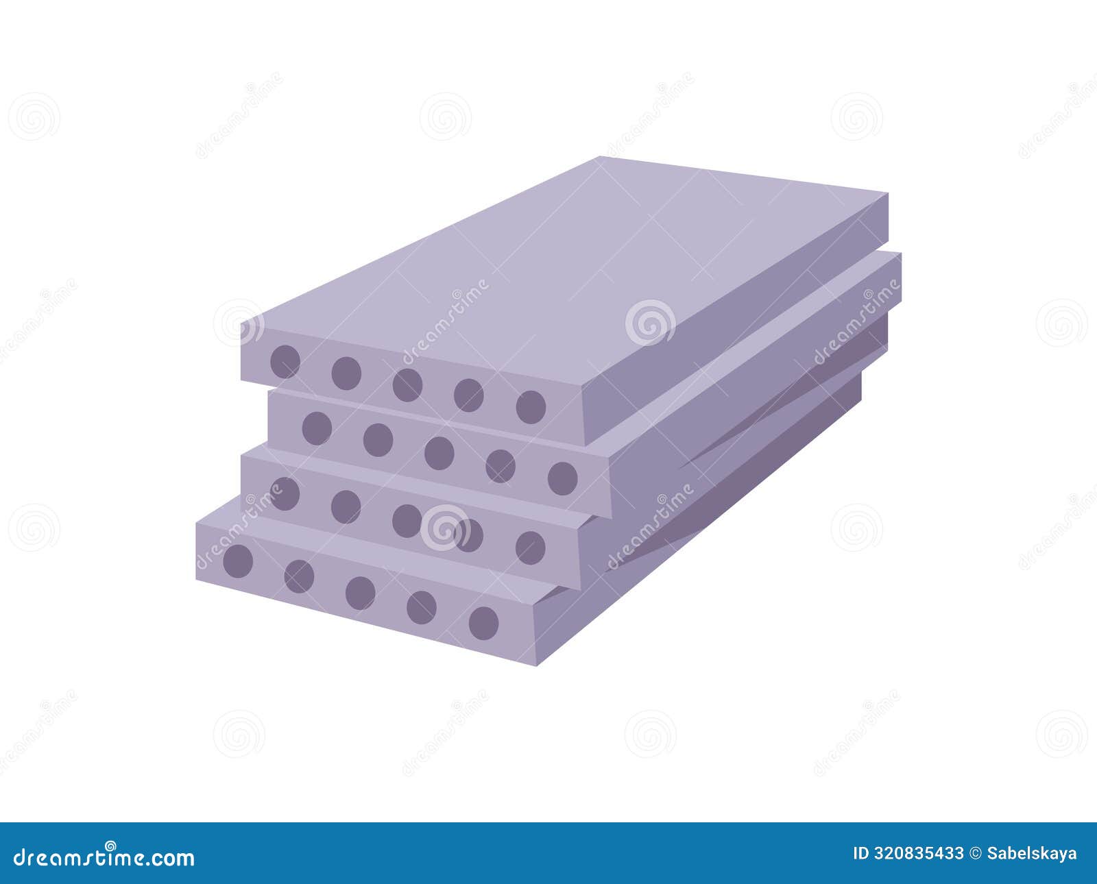 Building Materials: Vector Concrete Blocks. Isolated Background. Stock ...