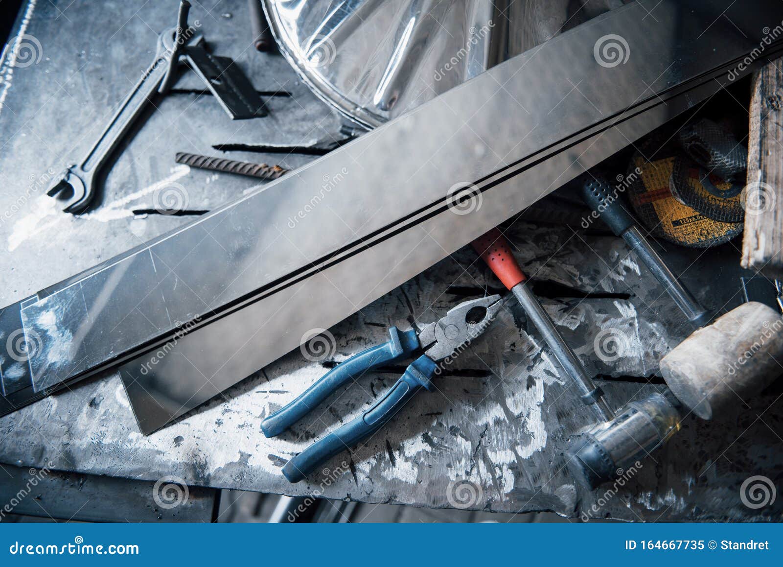 Building and Measuring Tools for Metal Processing and Circles Stock ...