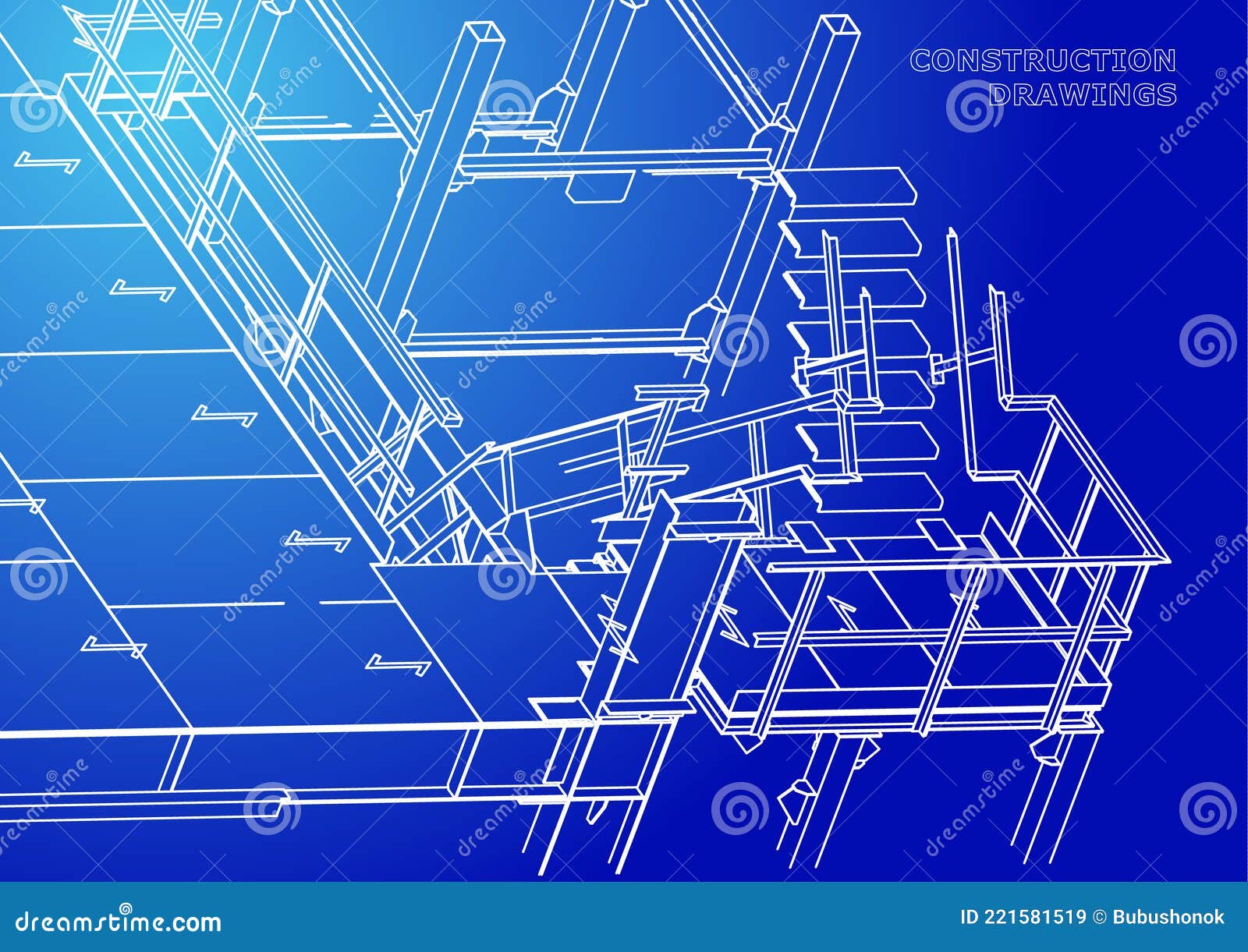 Building. Metal Construction Stock Vector - Illustration of electronic ...