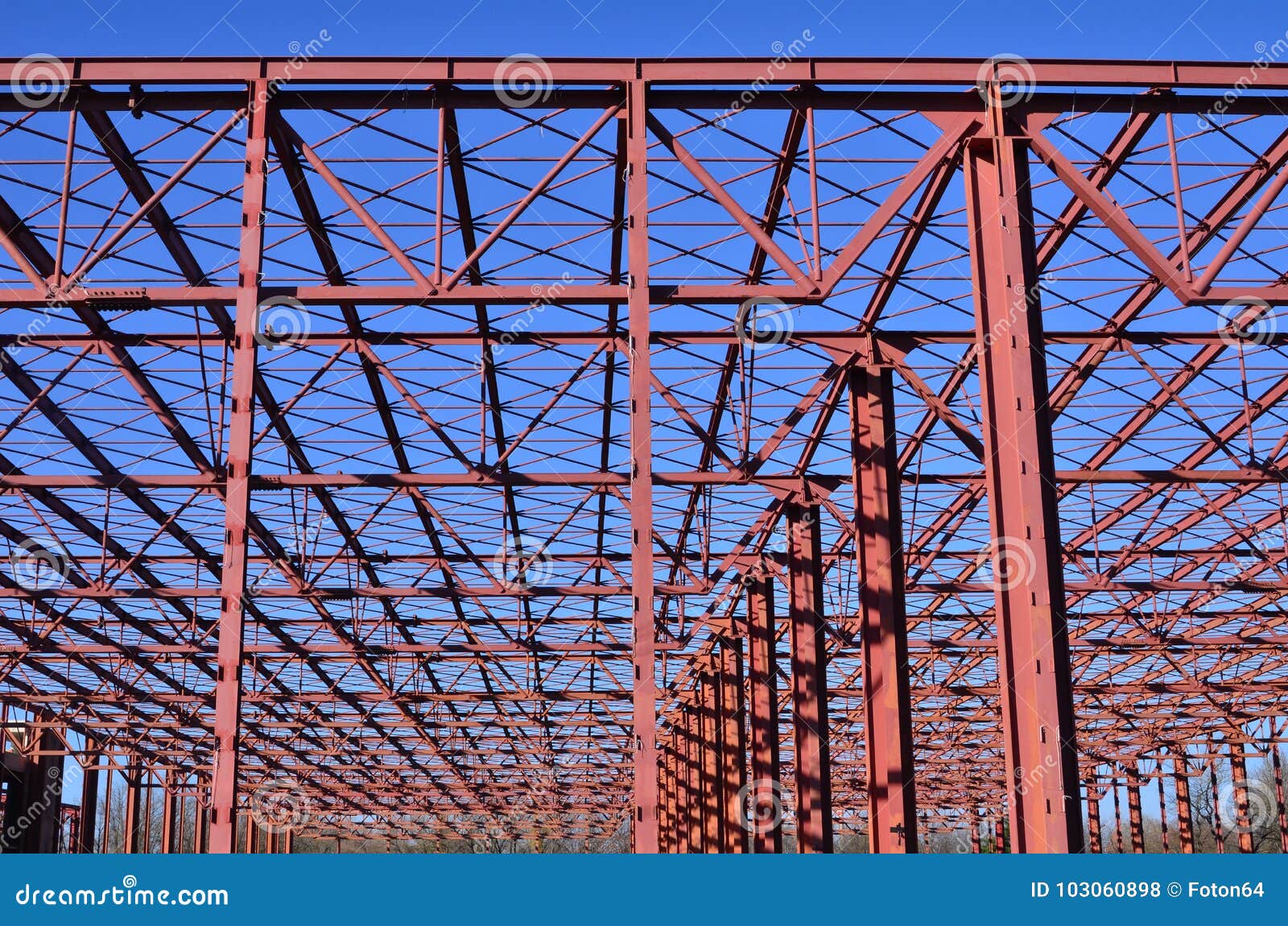 Building metal frame stock photo. Image of building - 103060898