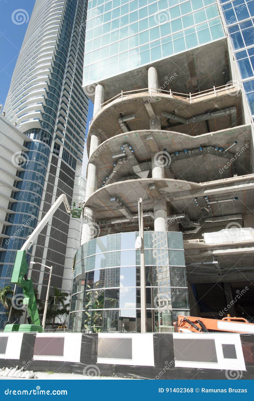 Building Miami Downtown stock photo. Image of industry - 91402368