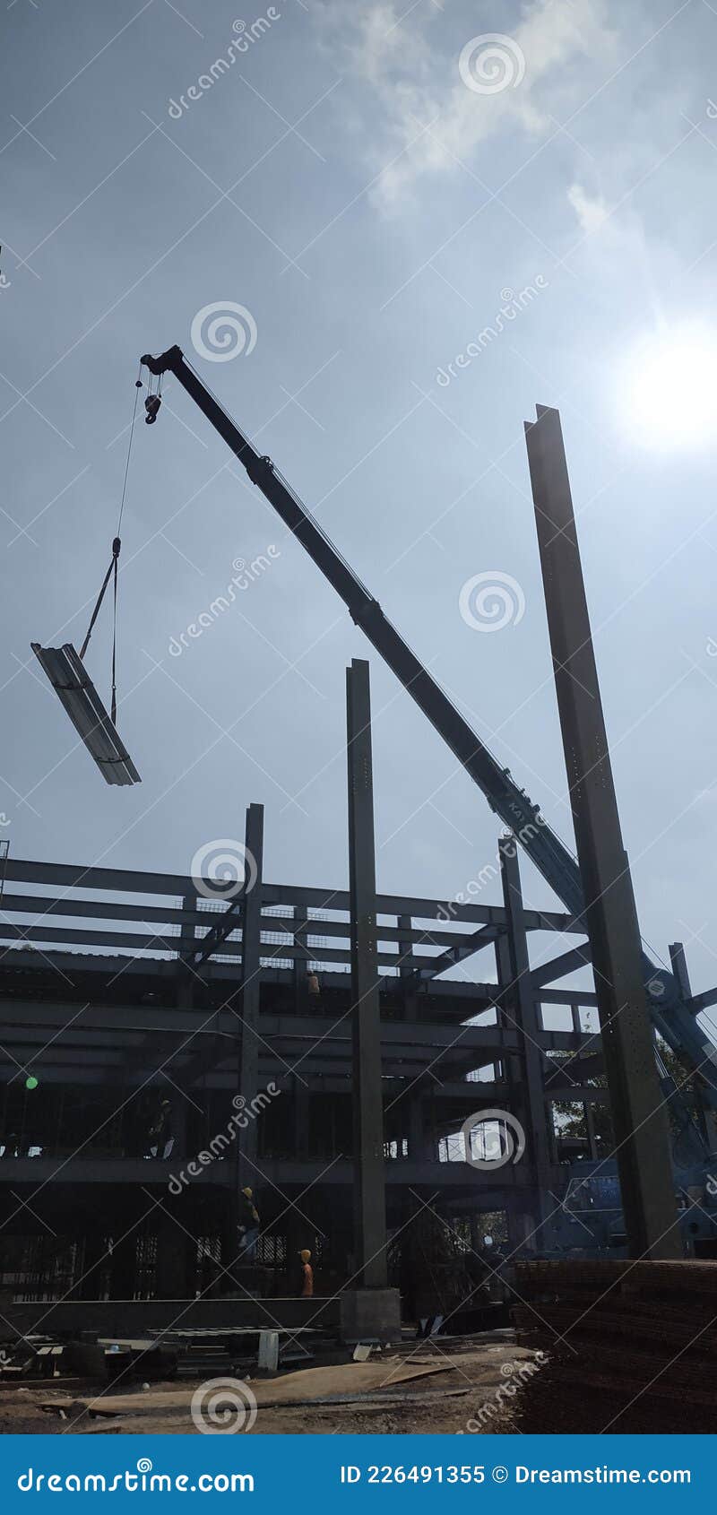 Building mini crane stock image. Image of electricity - 226491355