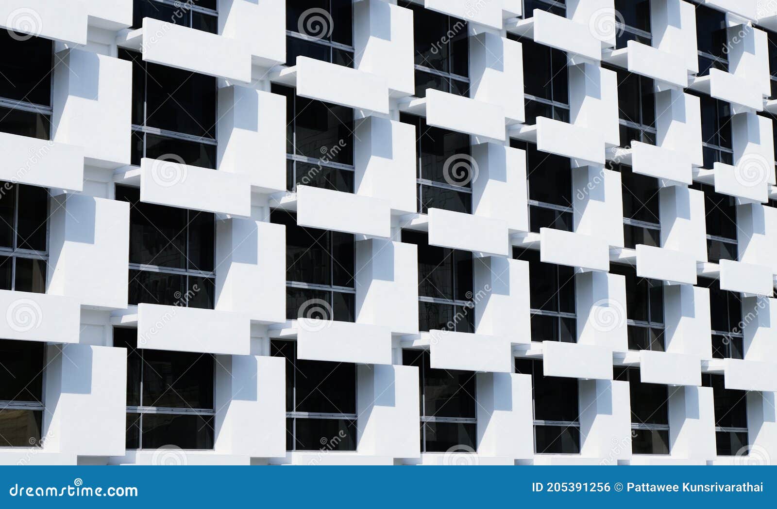 Building Modern Geometry Facade Stock Photo - Image of district ...