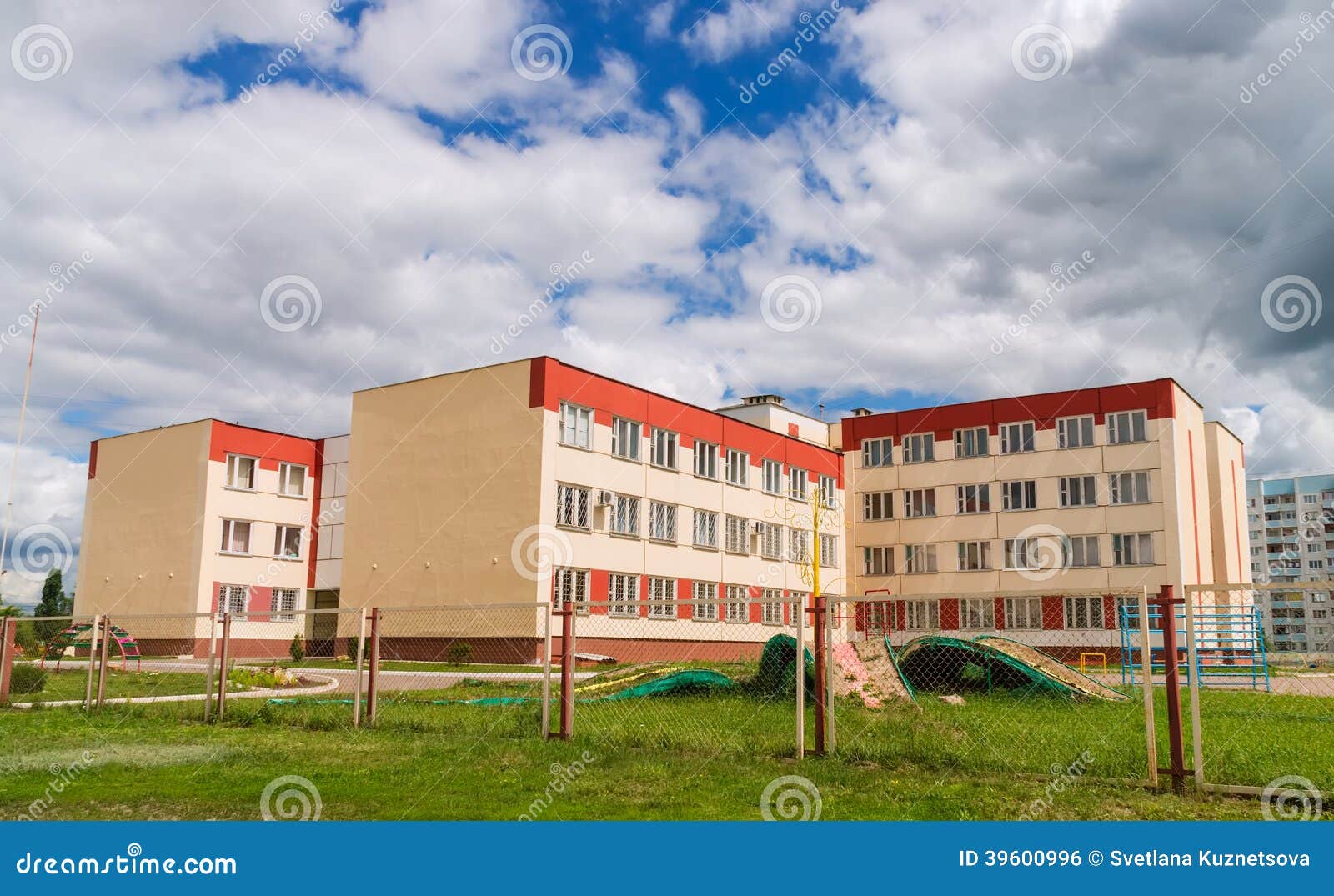 Building of Modern Russian School Stock Photo - Image of summer, game ...