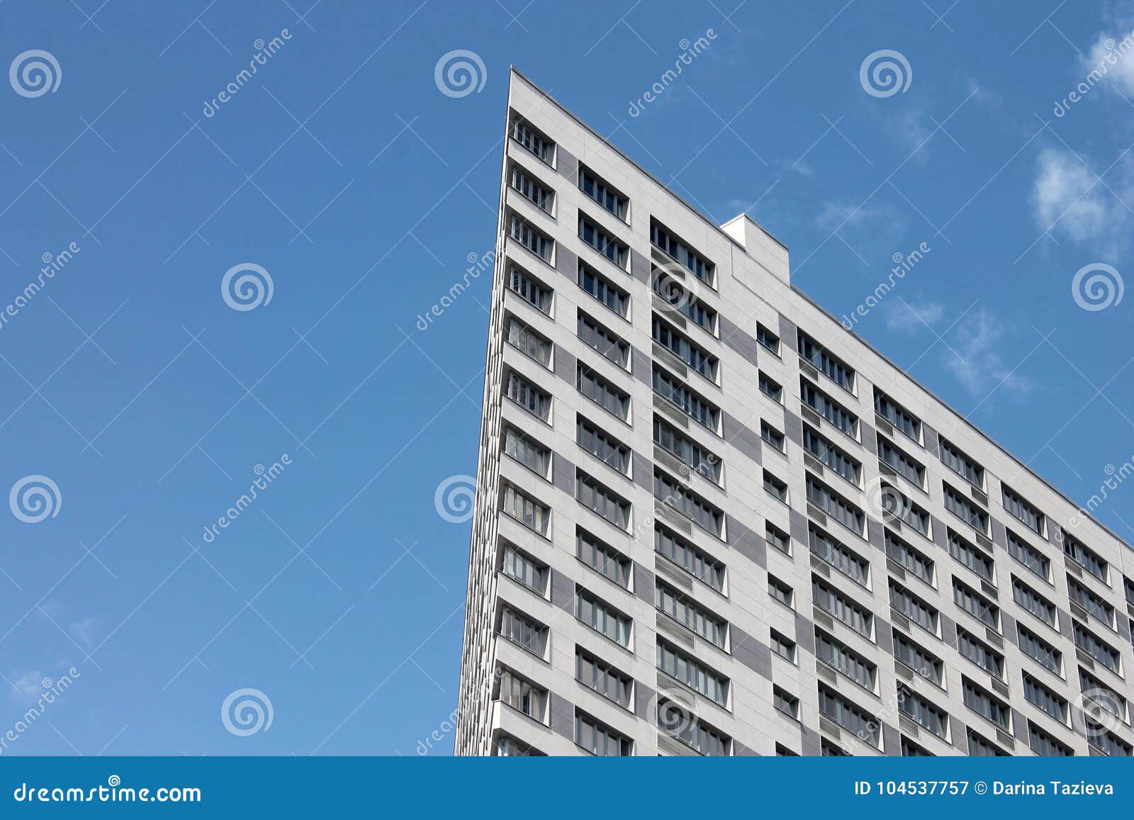 Building with an Acute Angle in the Blue Sky Stock Image - Image of ...
