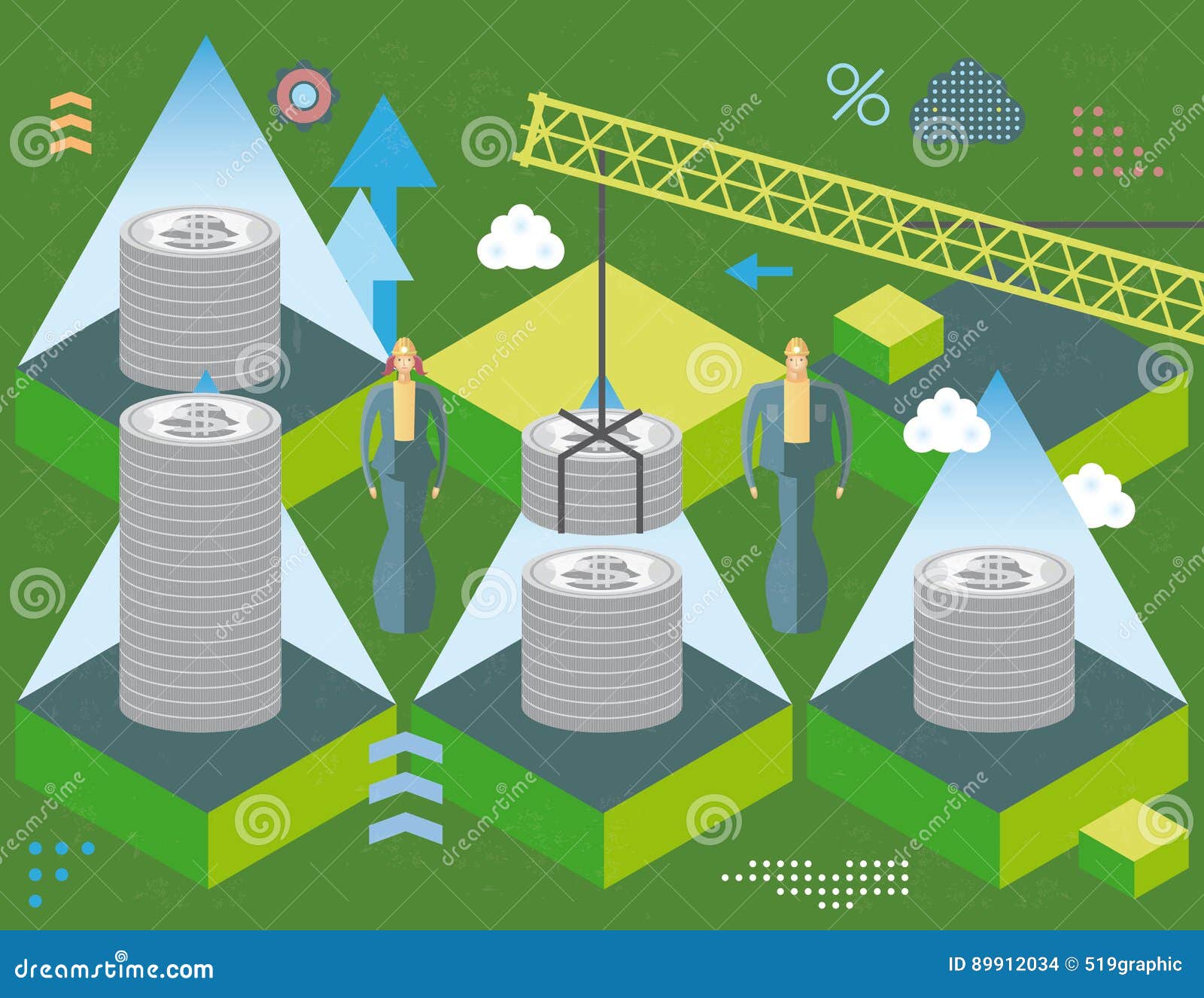 Building money structures stock vector. Illustration of broke - 89912034