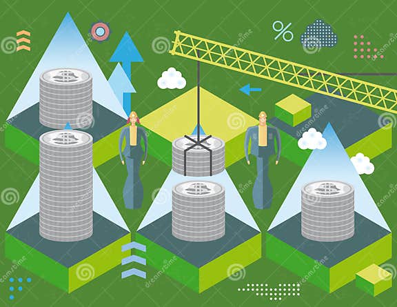 Building money structures stock vector. Illustration of broke - 89912034