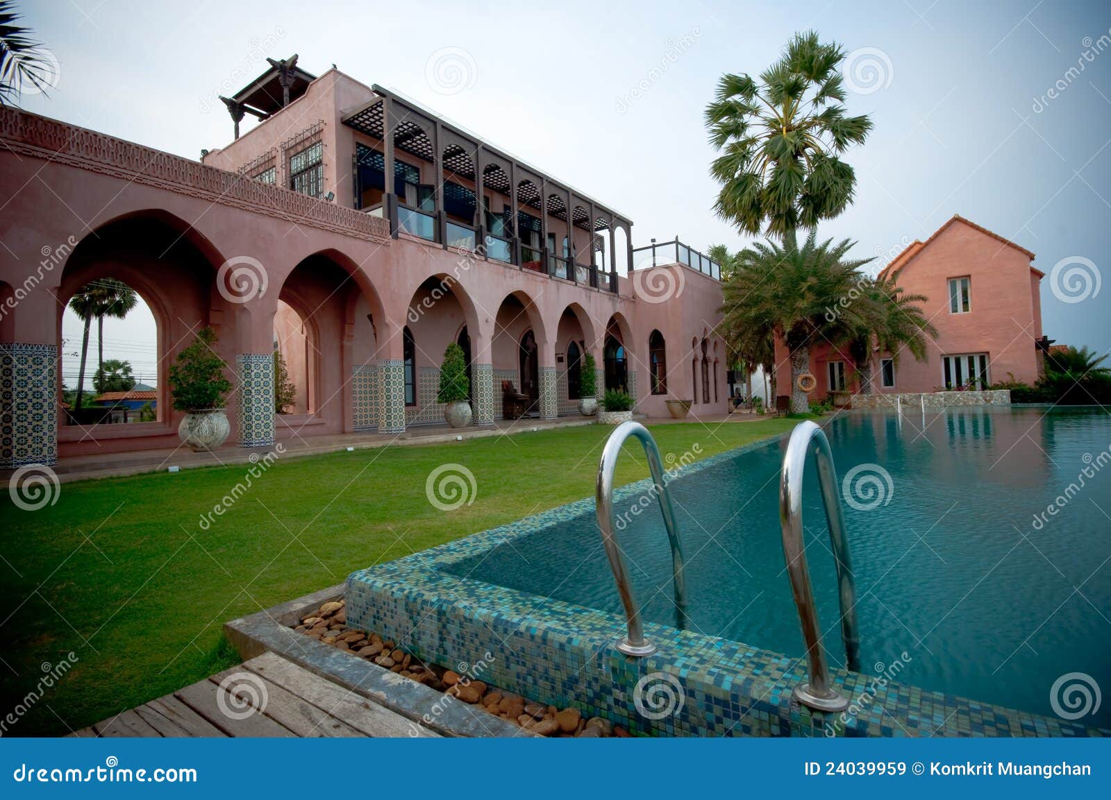 Building in Moroccan style stock image. Image of trim - 24039959