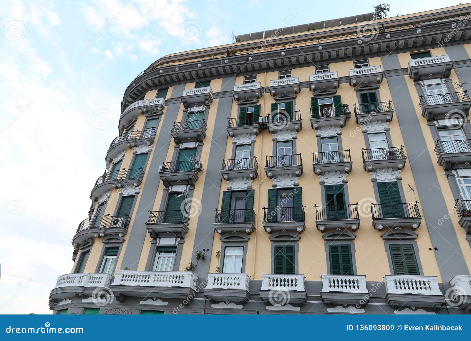 Building in Naples, Italy stock image. Image of italia - 136093809