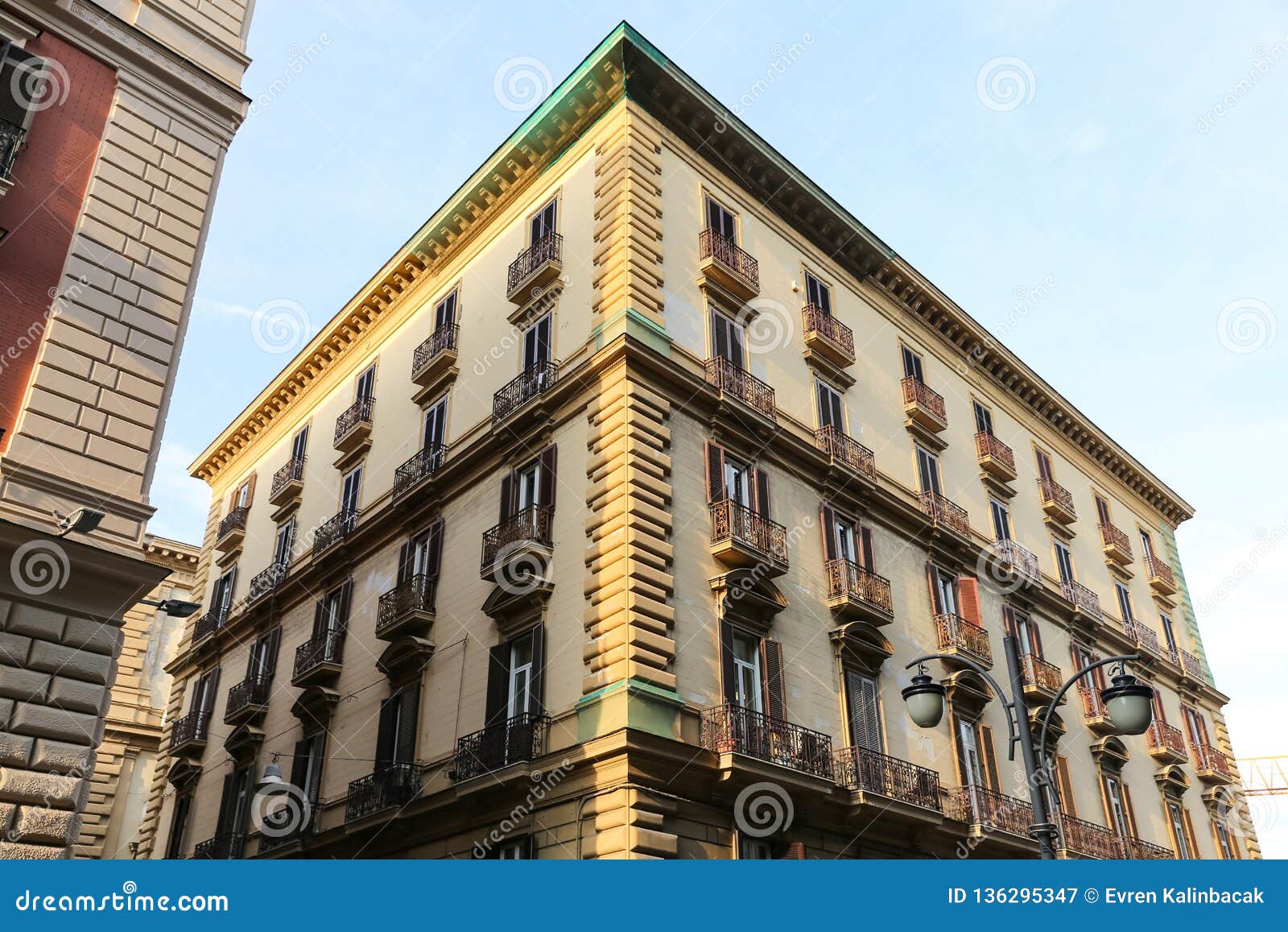 Building in Naples, Italy stock image. Image of naples - 136295347