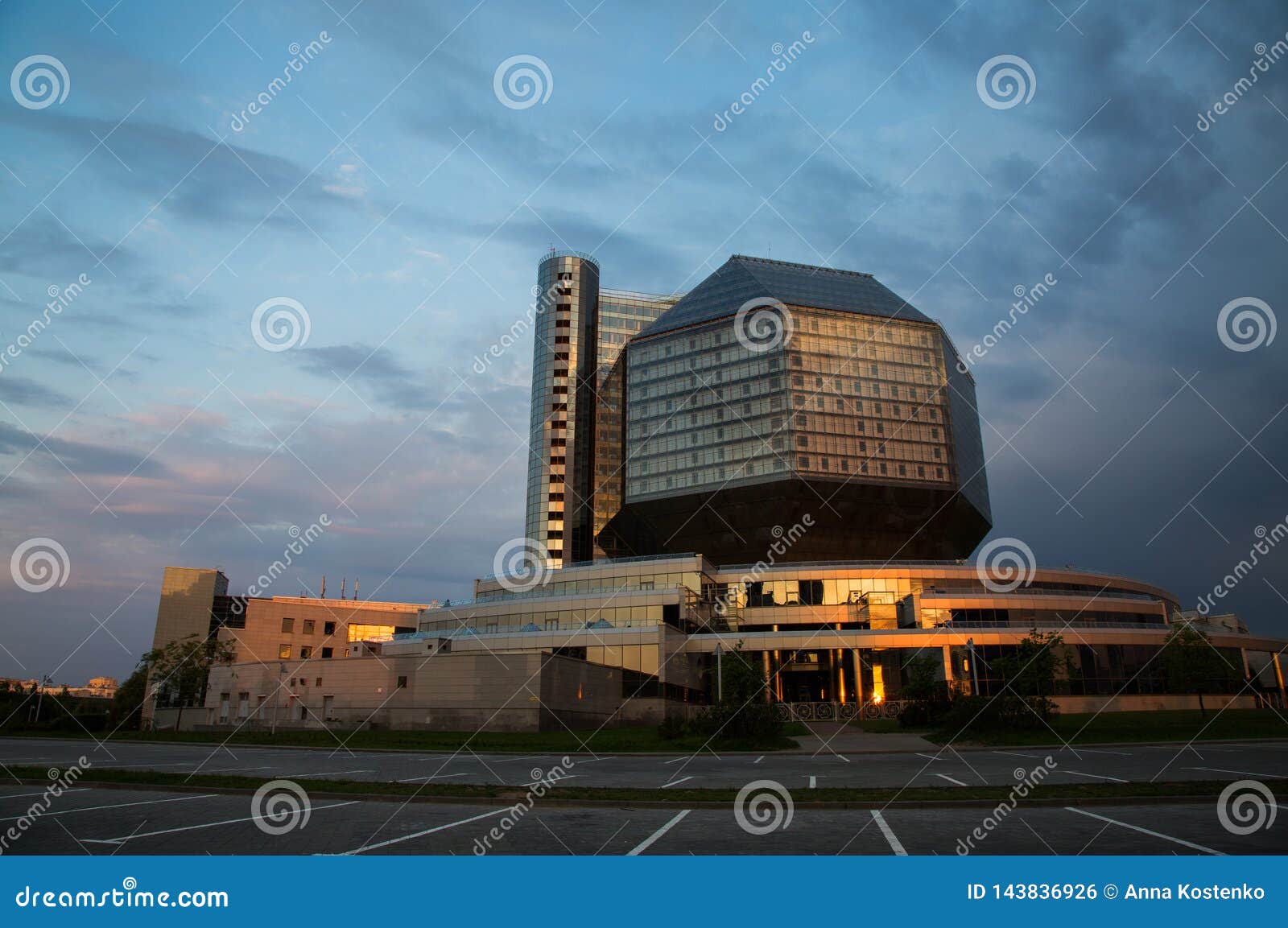The Building of the National Library of Belarus in Minsk Stock Photo ...