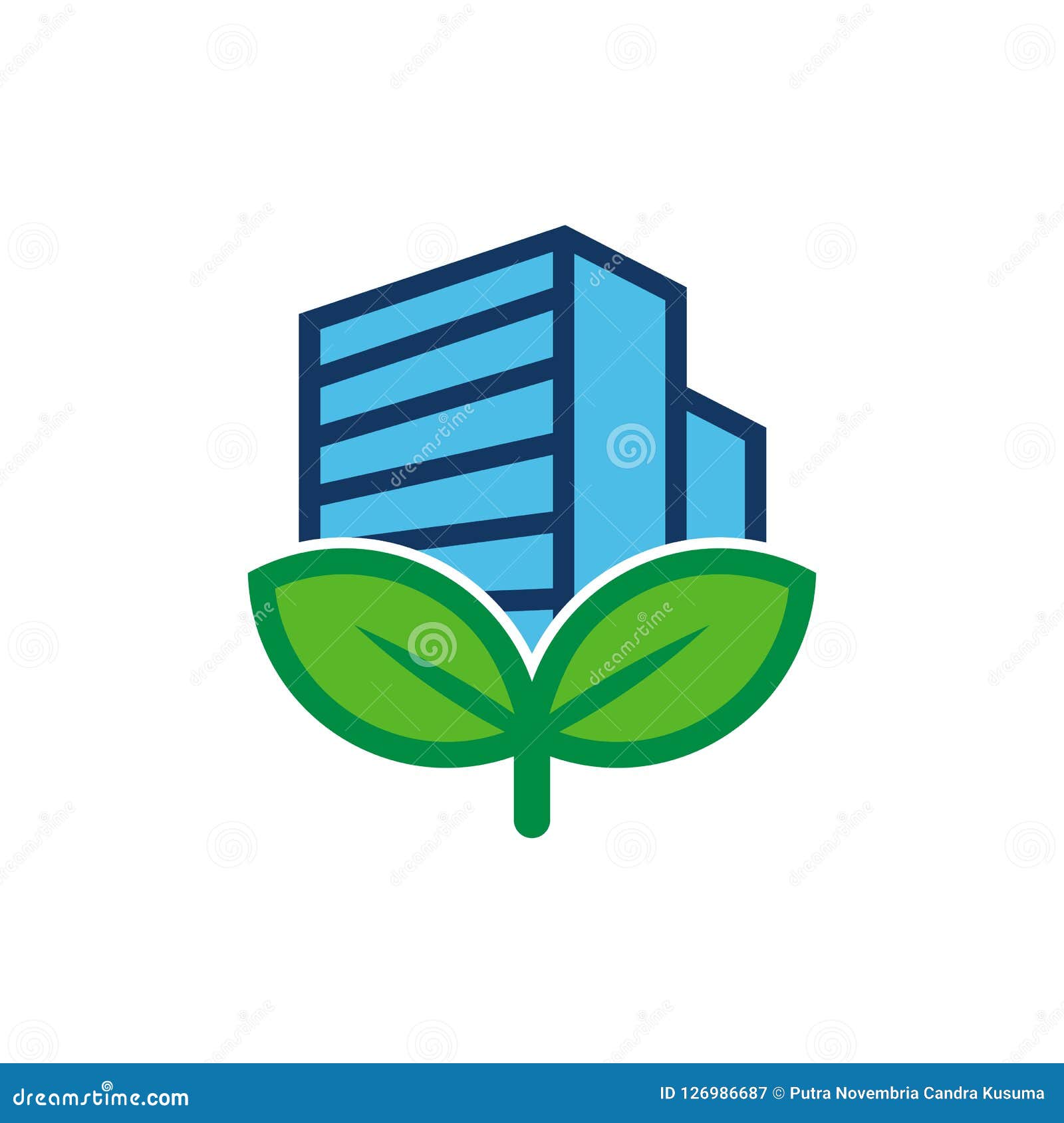 Building Nature Logo Icon Design Stock Vector - Illustration of leaf ...