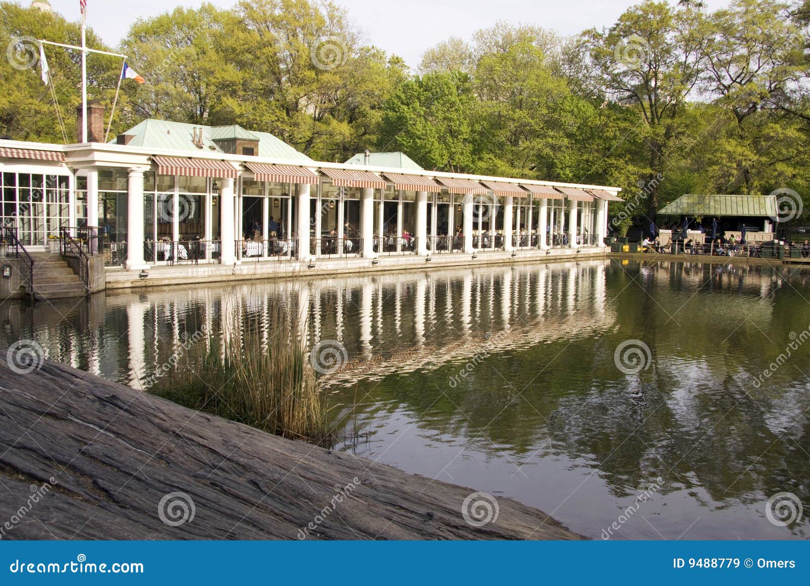 Building near a lake stock image. Image of architecture - 9488779