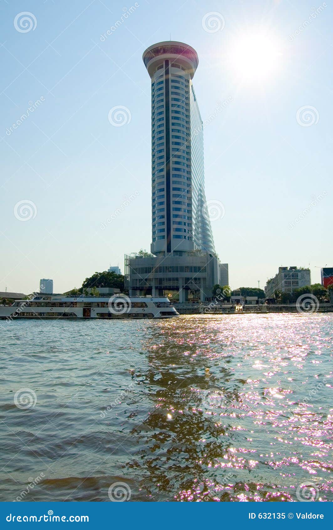 Building near River stock image. Image of daytime, hotel - 632135