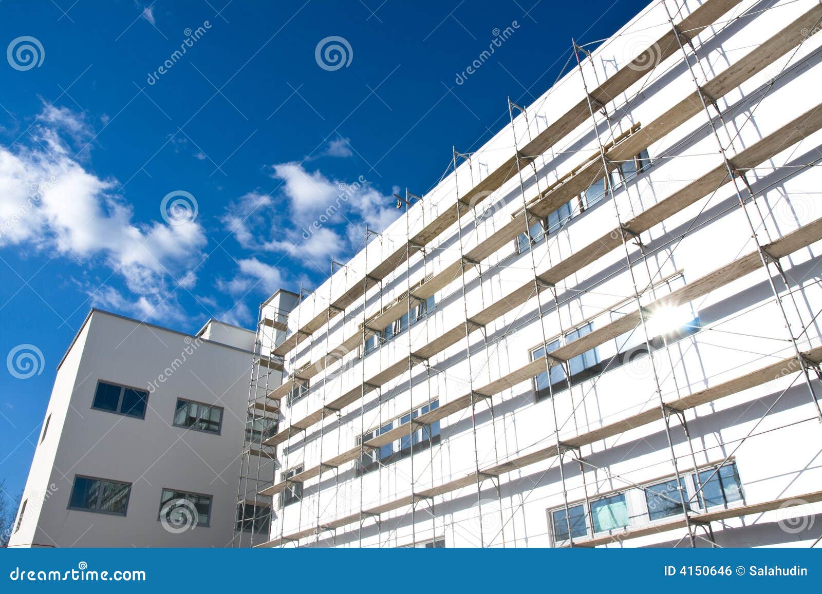 Building new stock photo. Image of blue, workground, white - 4150646