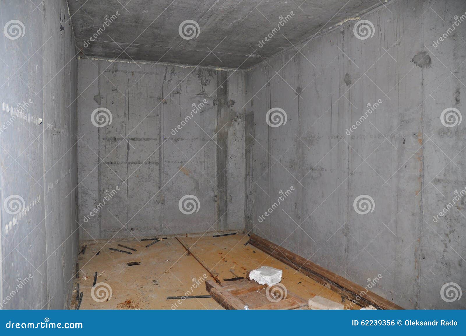 Building New Concrete Storage Cellar or Tornado Shelter Interior Stock ...