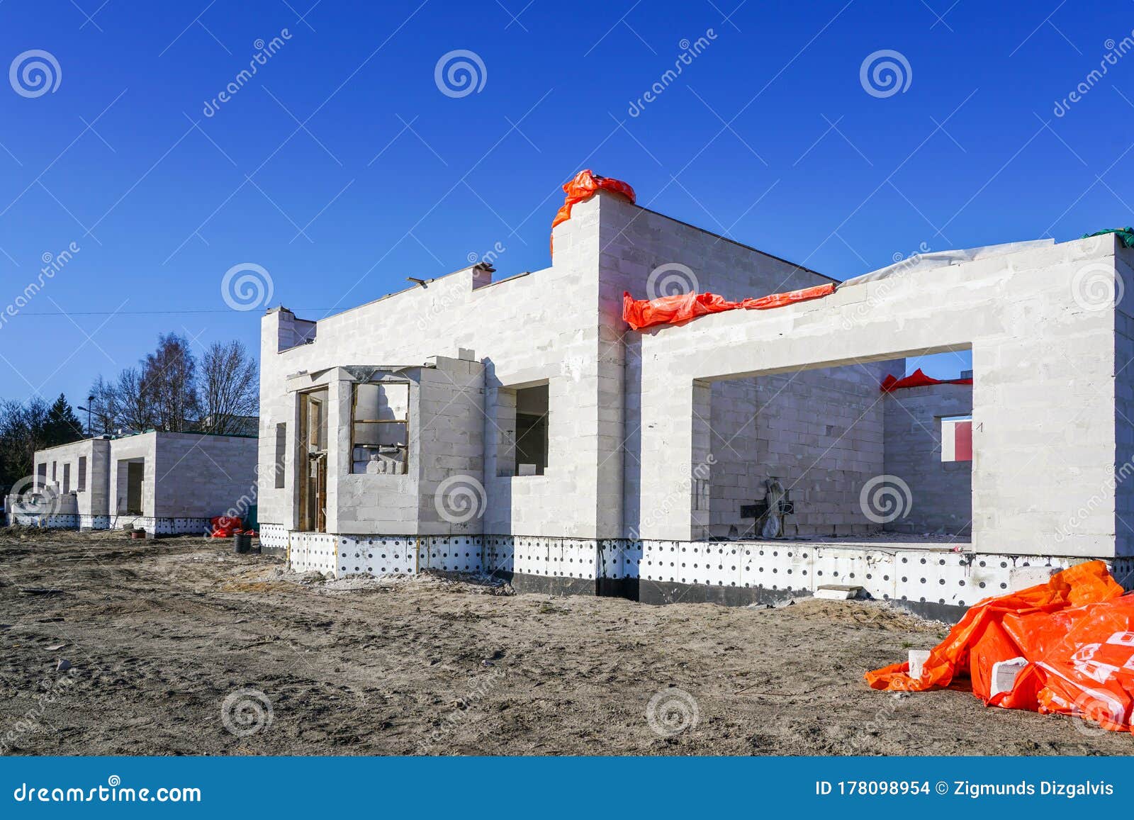 Building a New Home Using Building Blocks in White Stock Photo - Image ...