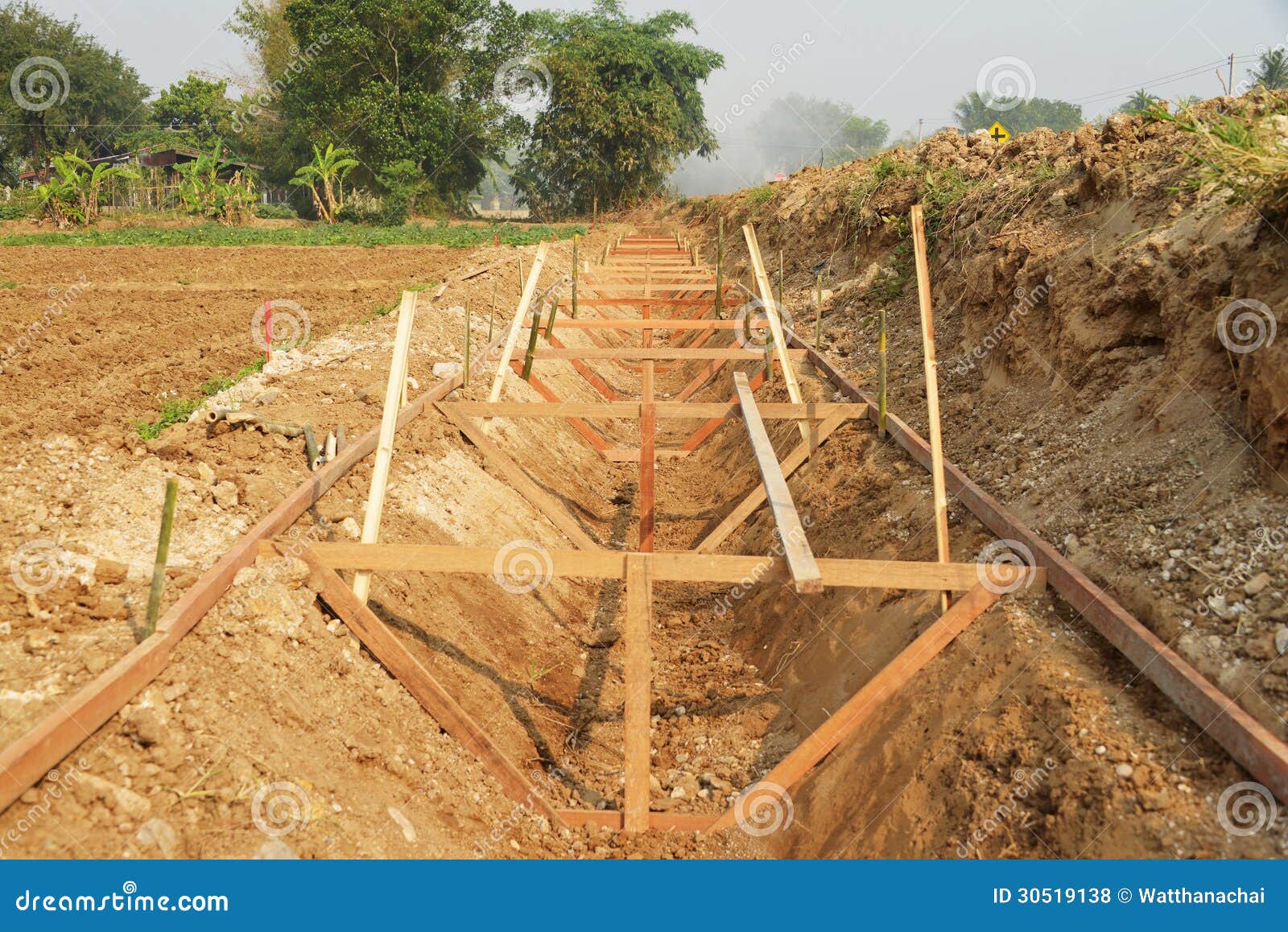 Building New Irrigation Canal Site. Stock Photo - Image of development ...