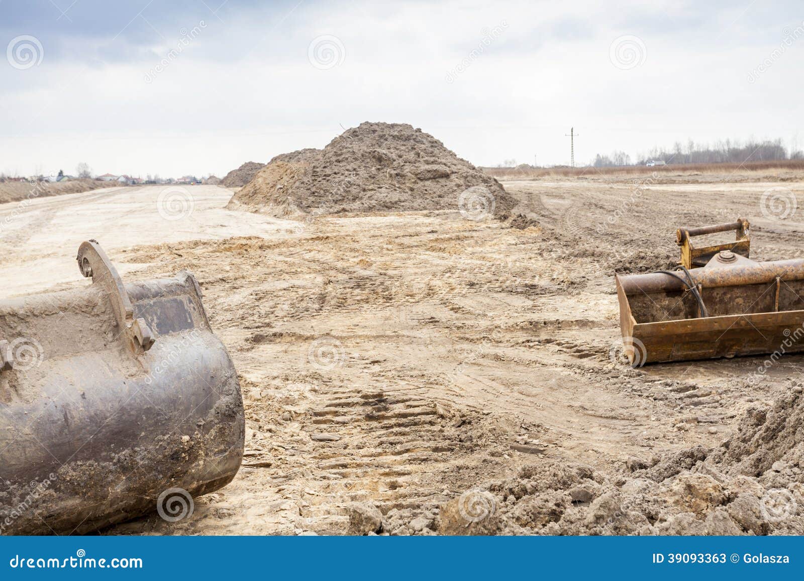 Building a new road stock image. Image of industry, industrial - 39093363