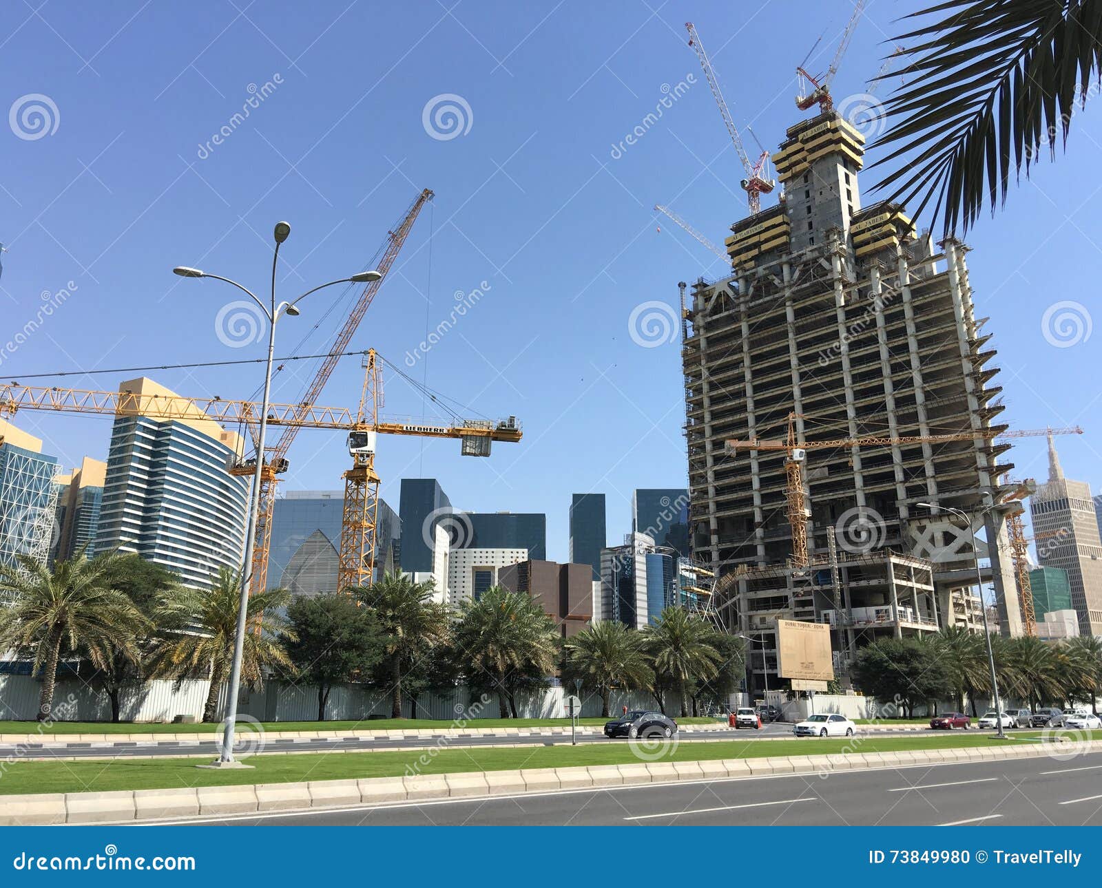 Building New Skyscrapers in Doha Qatar Editorial Image - Image of qatar ...