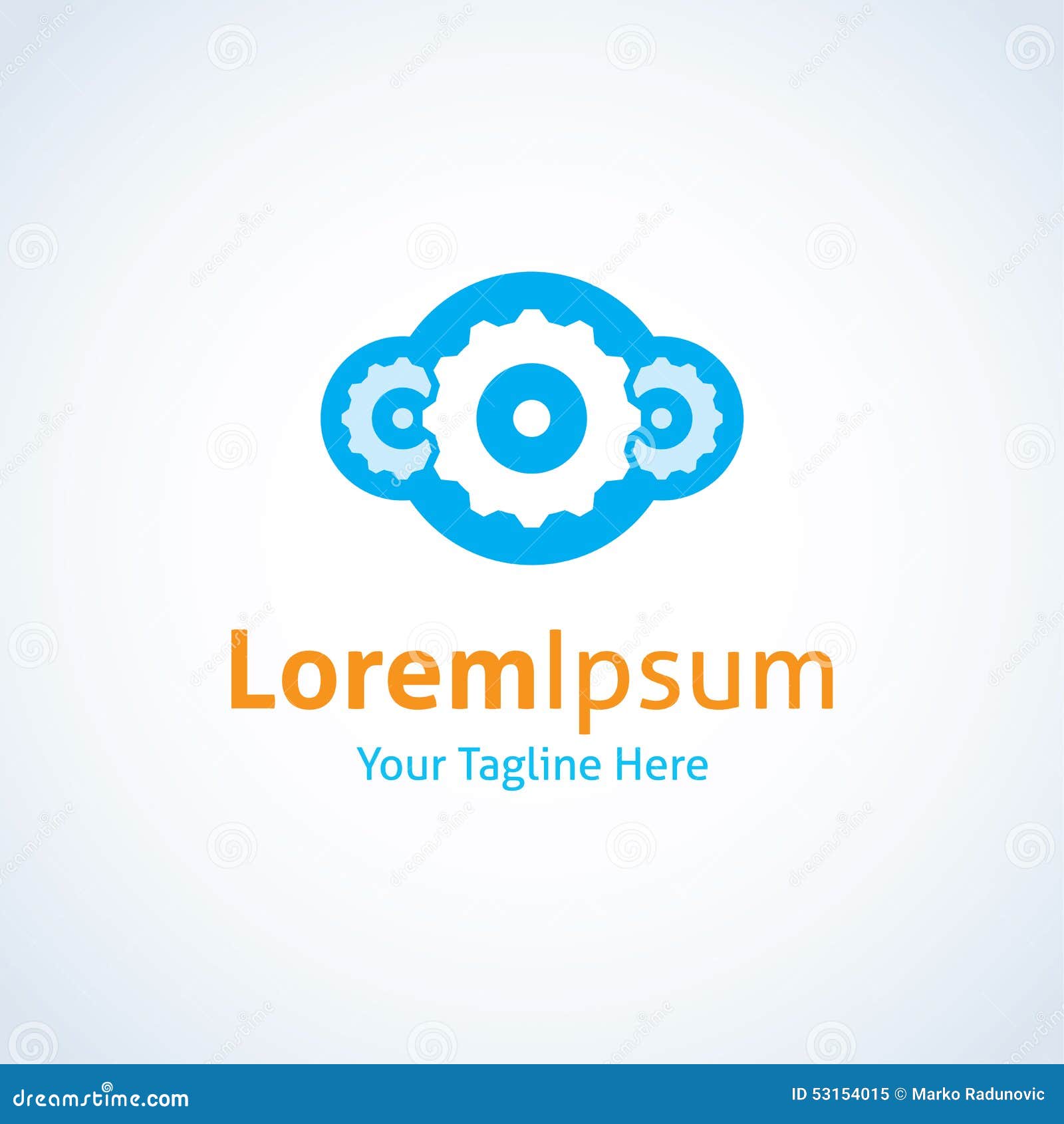 Building the New Smart Technology System Gears Turning Logo Icon Stock ...