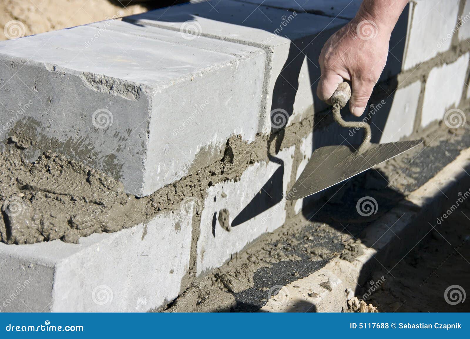 Building a new wall stock photo. Image of blocks, builds - 5117688