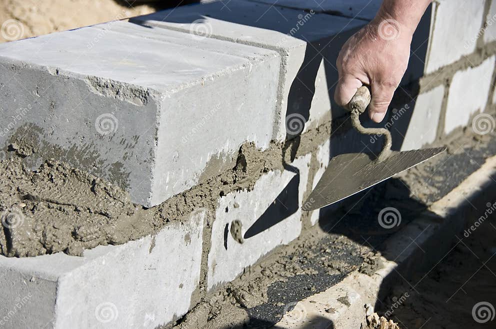 Building a new wall stock photo. Image of blocks, builds - 5117688