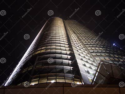 Building at night stock image. Image of office, tall - 13364267