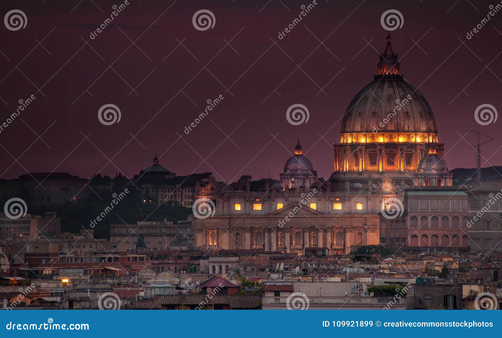 Building During Night Time Picture. Image: 109921899