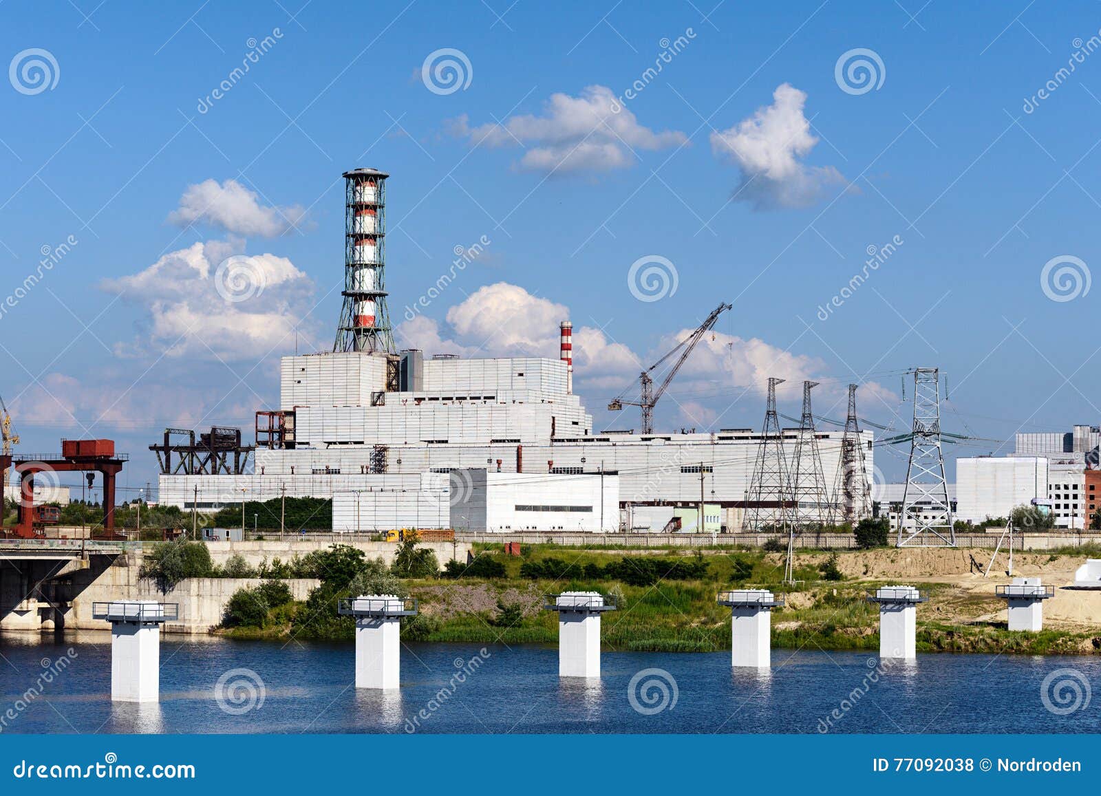 The Building of the Nuclear Power Plant Unit. Stock Photo - Image of ...