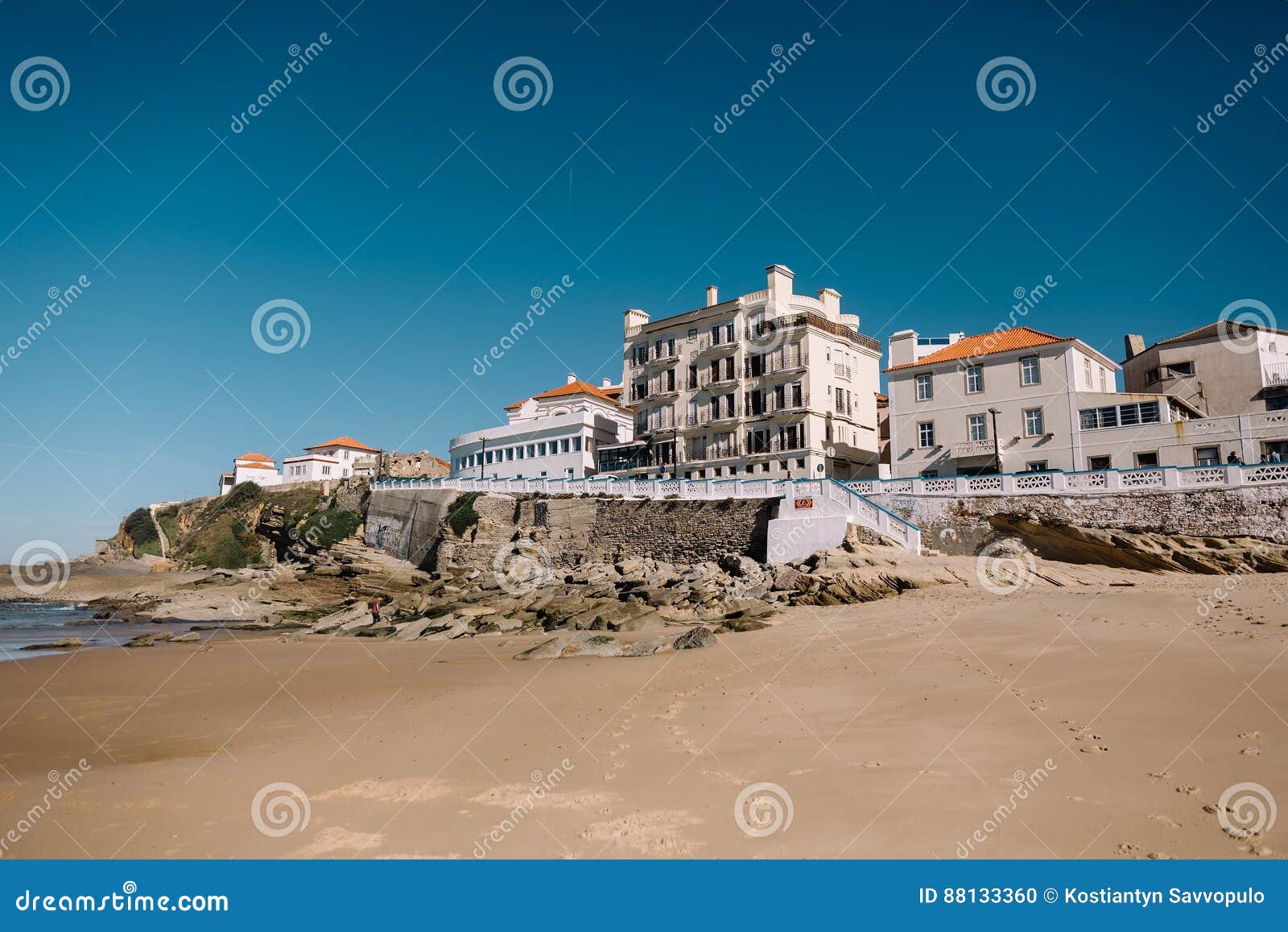 Building on the ocean stock photo. Image of house, traces - 88133360