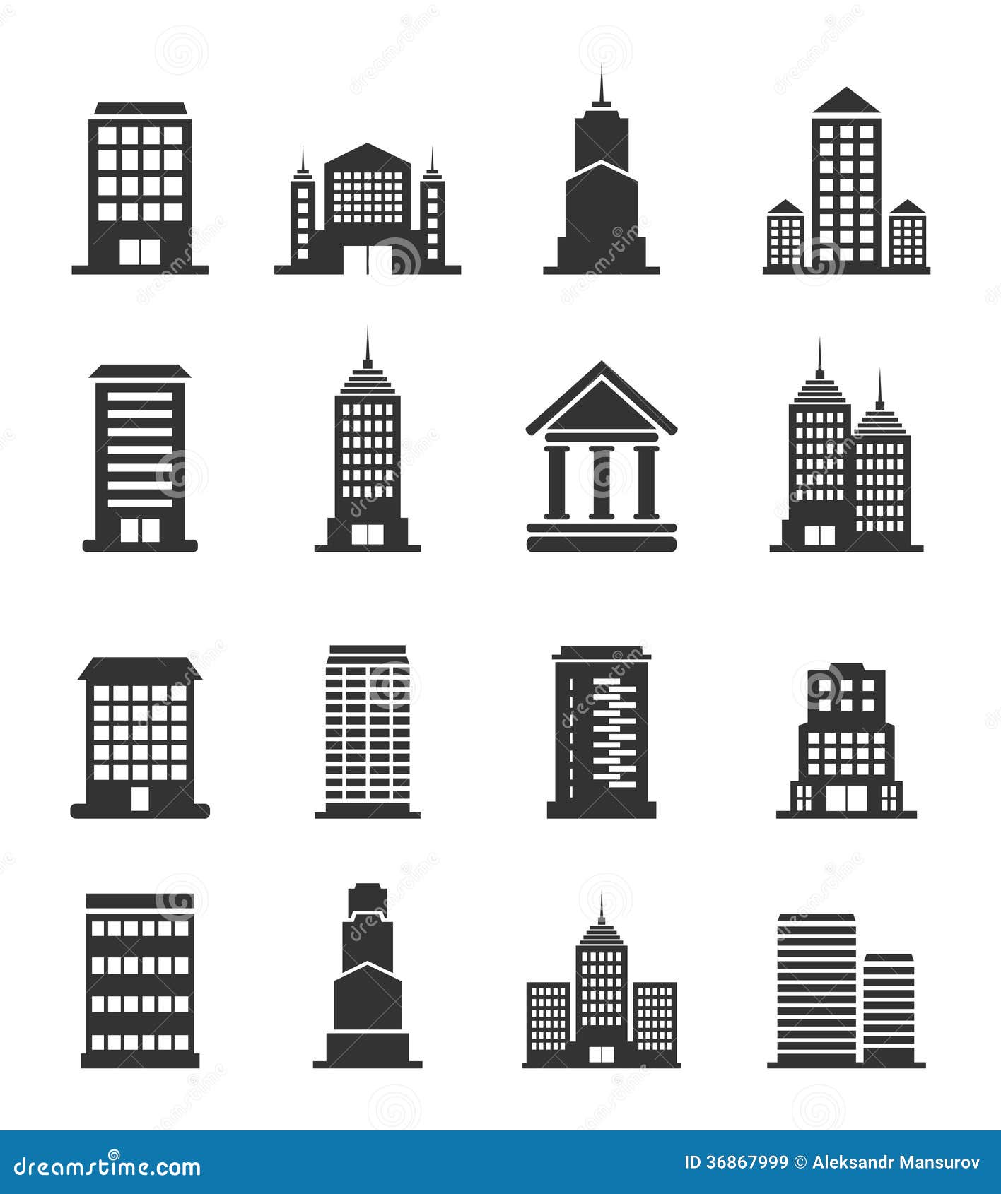 Building office an icon stock vector. Illustration of preparation ...