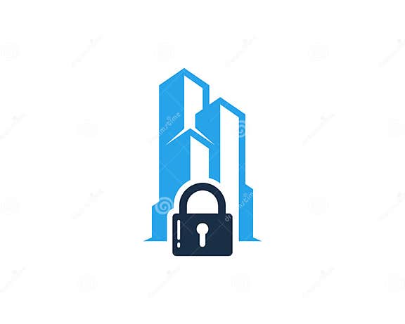 Building Office Security Icon Logo Design Element Stock Vector ...
