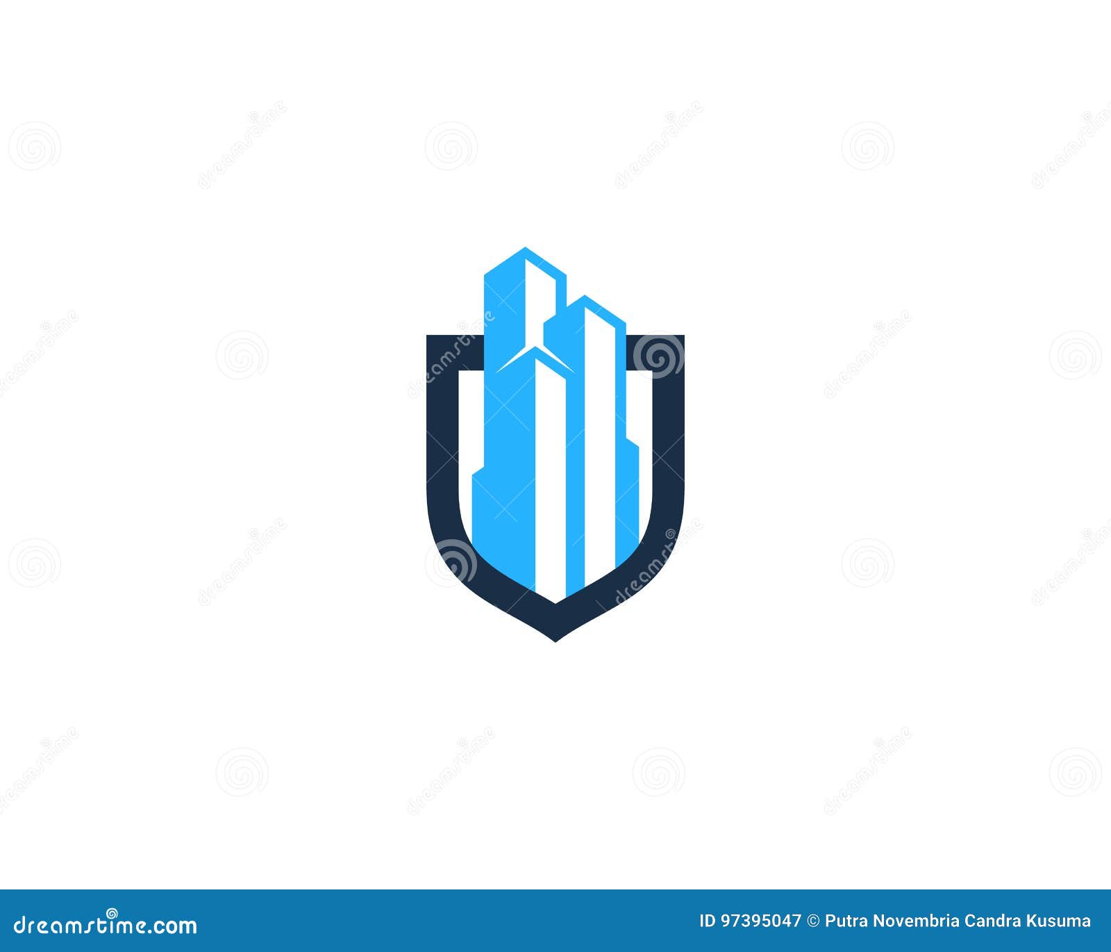 Building Office Shield Security Icon Logo Design Element Stock Vector ...