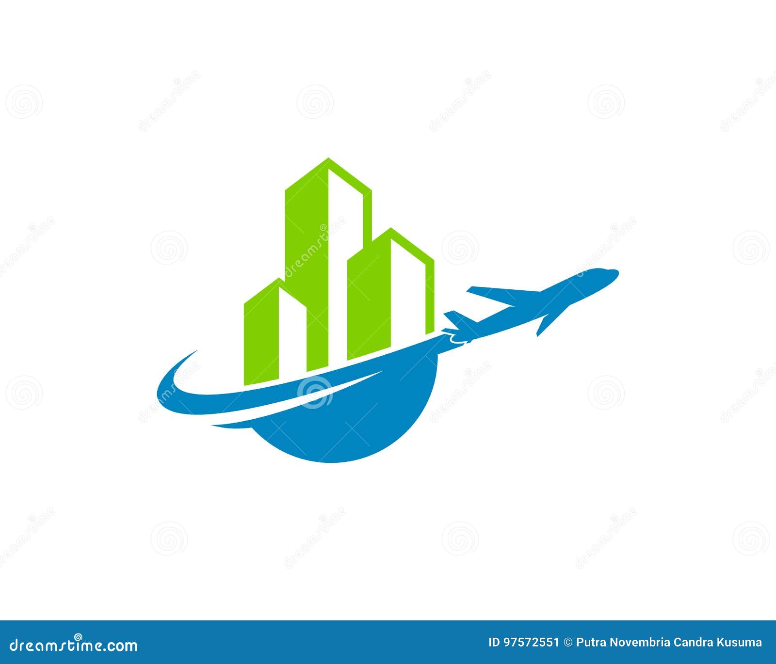 Building Office Travel Icon Logo Design Element Stock Vector ...
