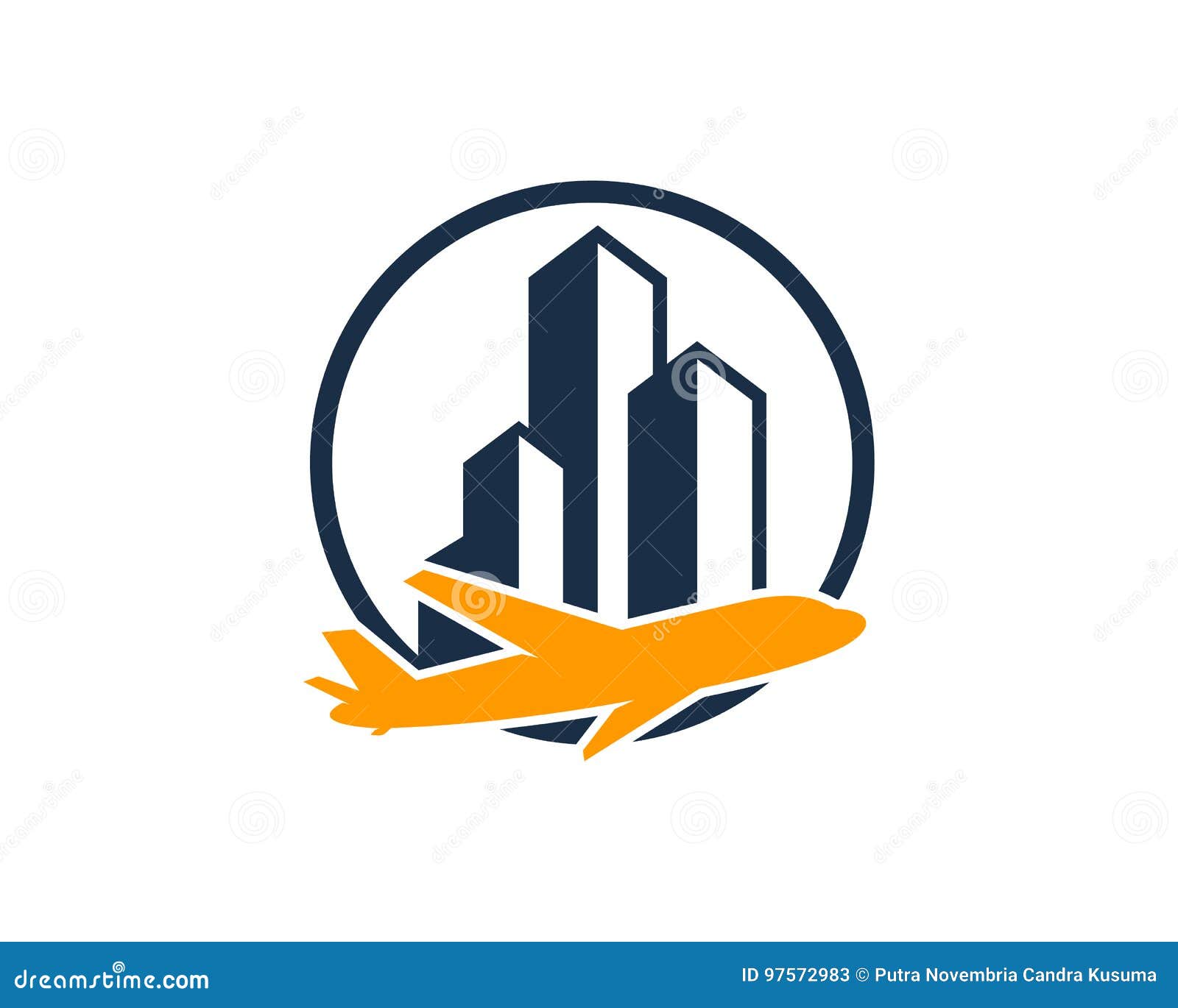 Building Office Travel Icon Logo Design Element Stock Vector ...