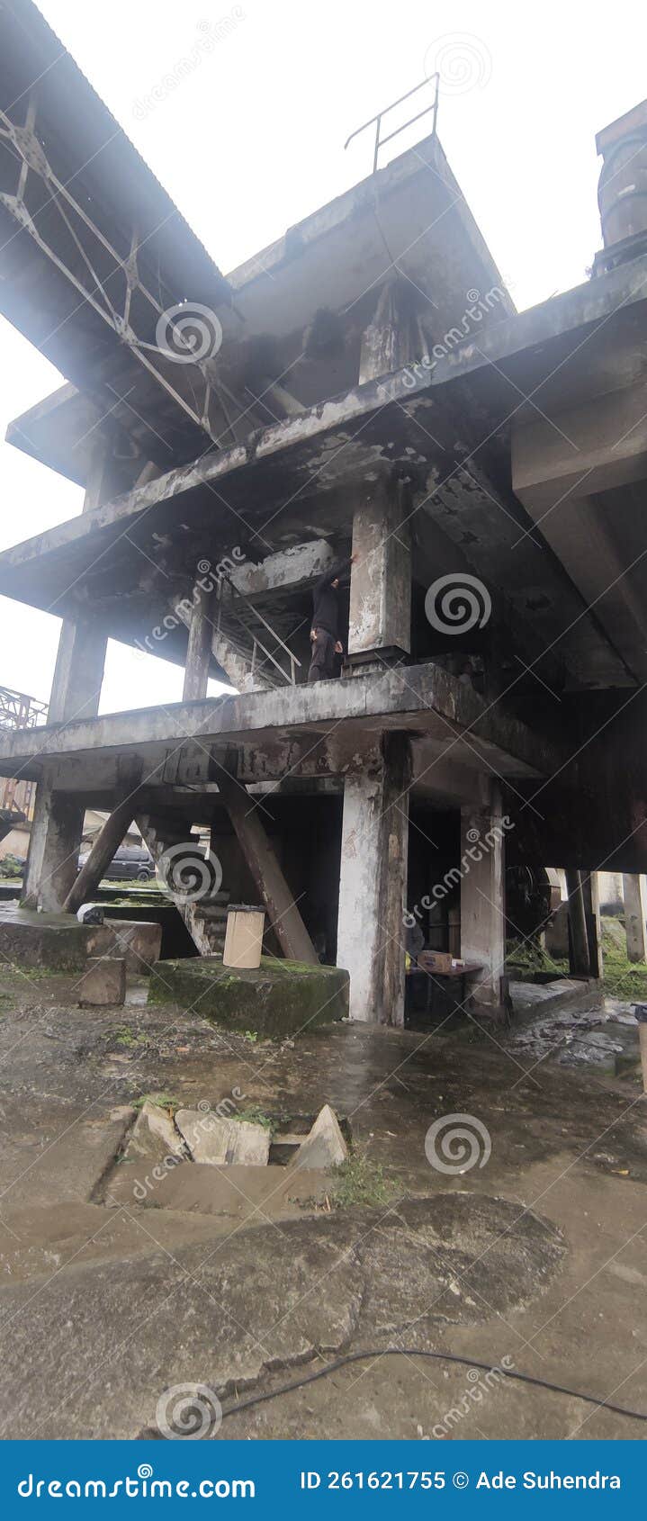 Building of Old Cement Factory Stock Image - Image of bumper, room ...