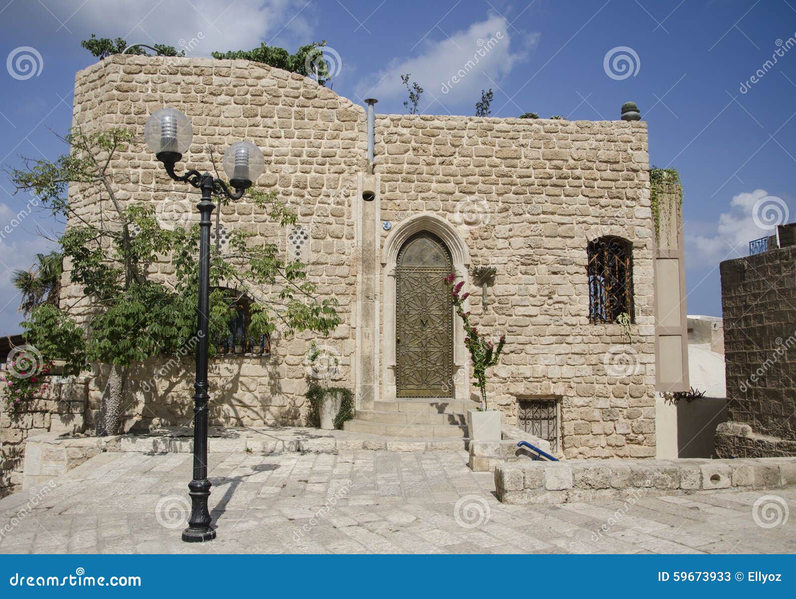 Building of Old Jaffa stock image. Image of cityscape - 59673933