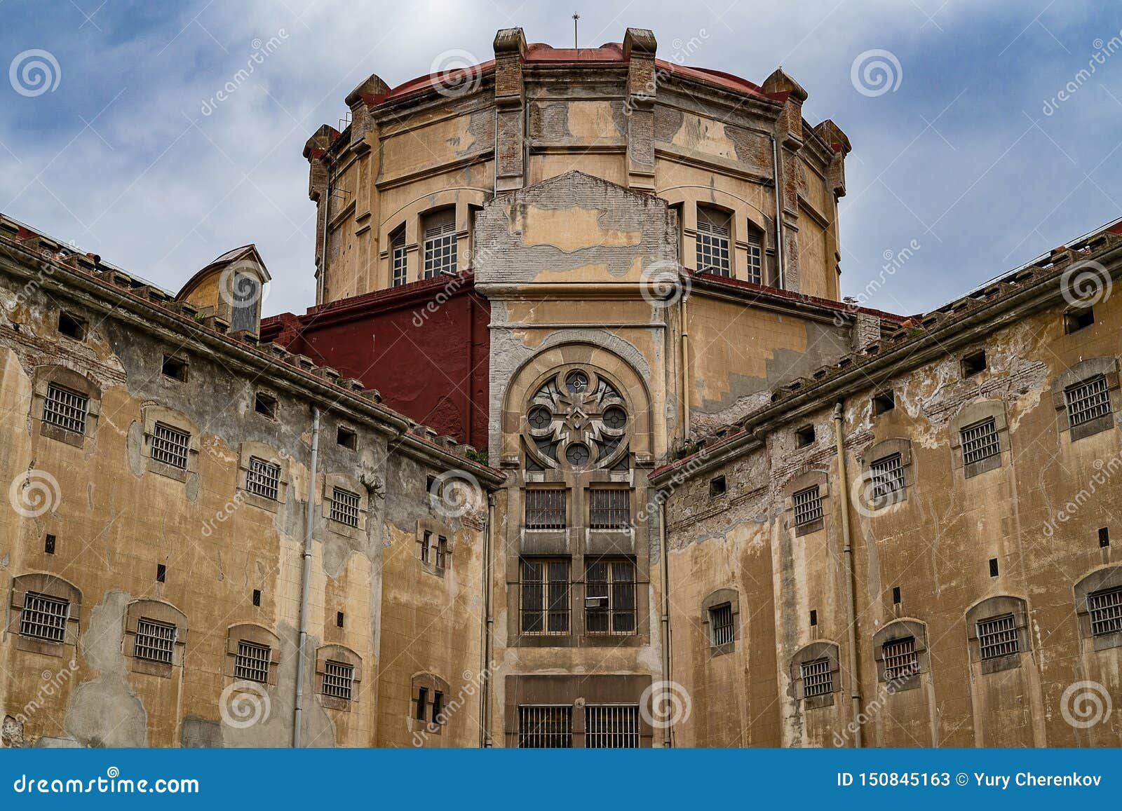 Building of old Prison stock image. Image of interior - 150845163