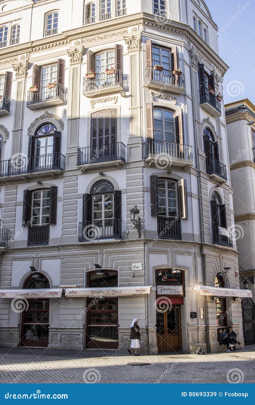 Building in the Old Town, Malaga Editorial Stock Image - Image of ...